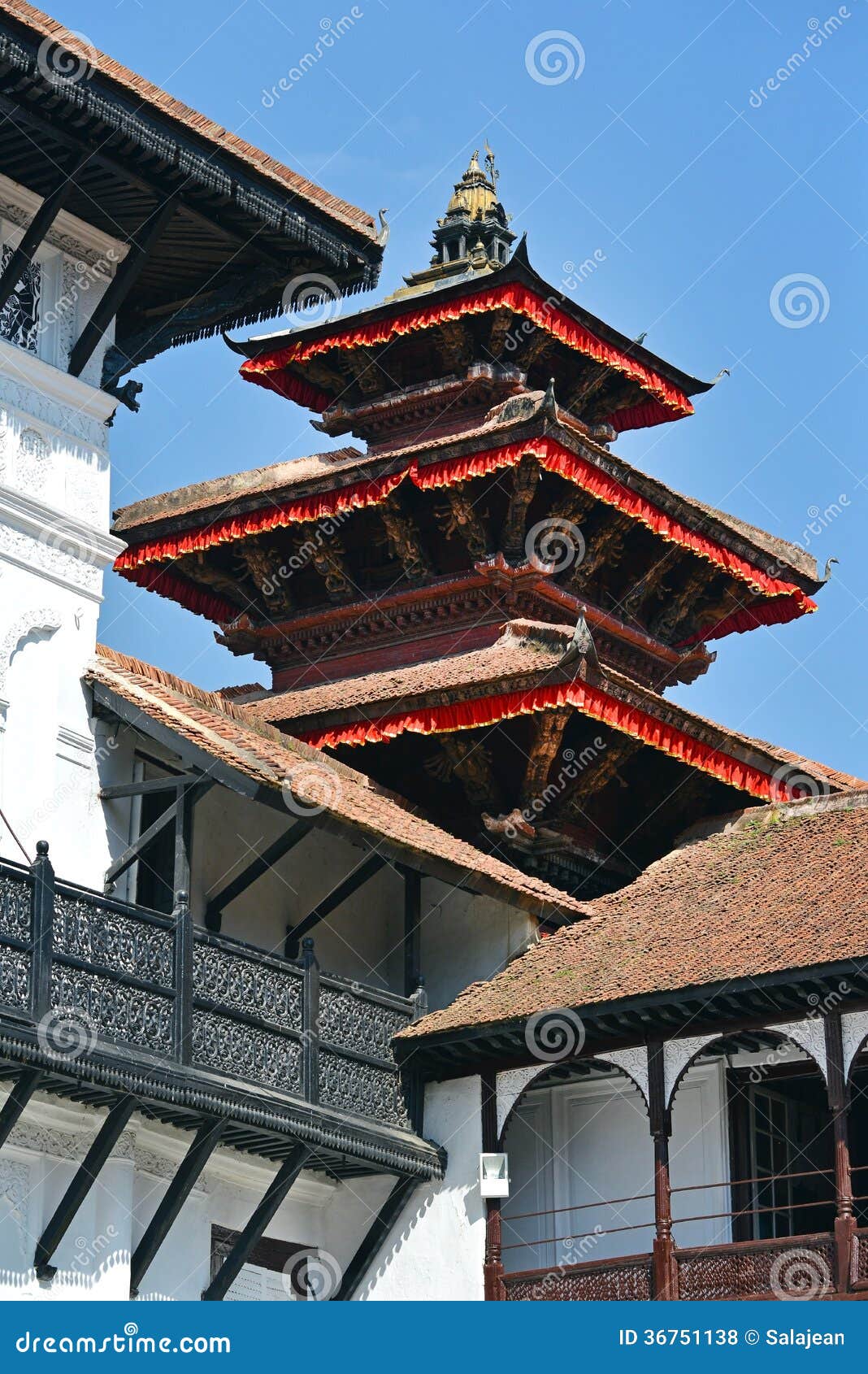Traditional Nepali Architecture in Kathmandu Stock Photo - Image of ...