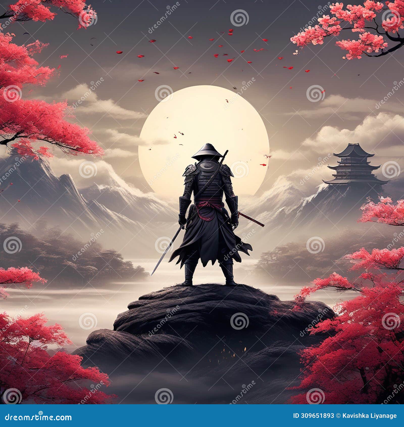 Samurai ninja stock illustration. Illustration of colorful - 309651893