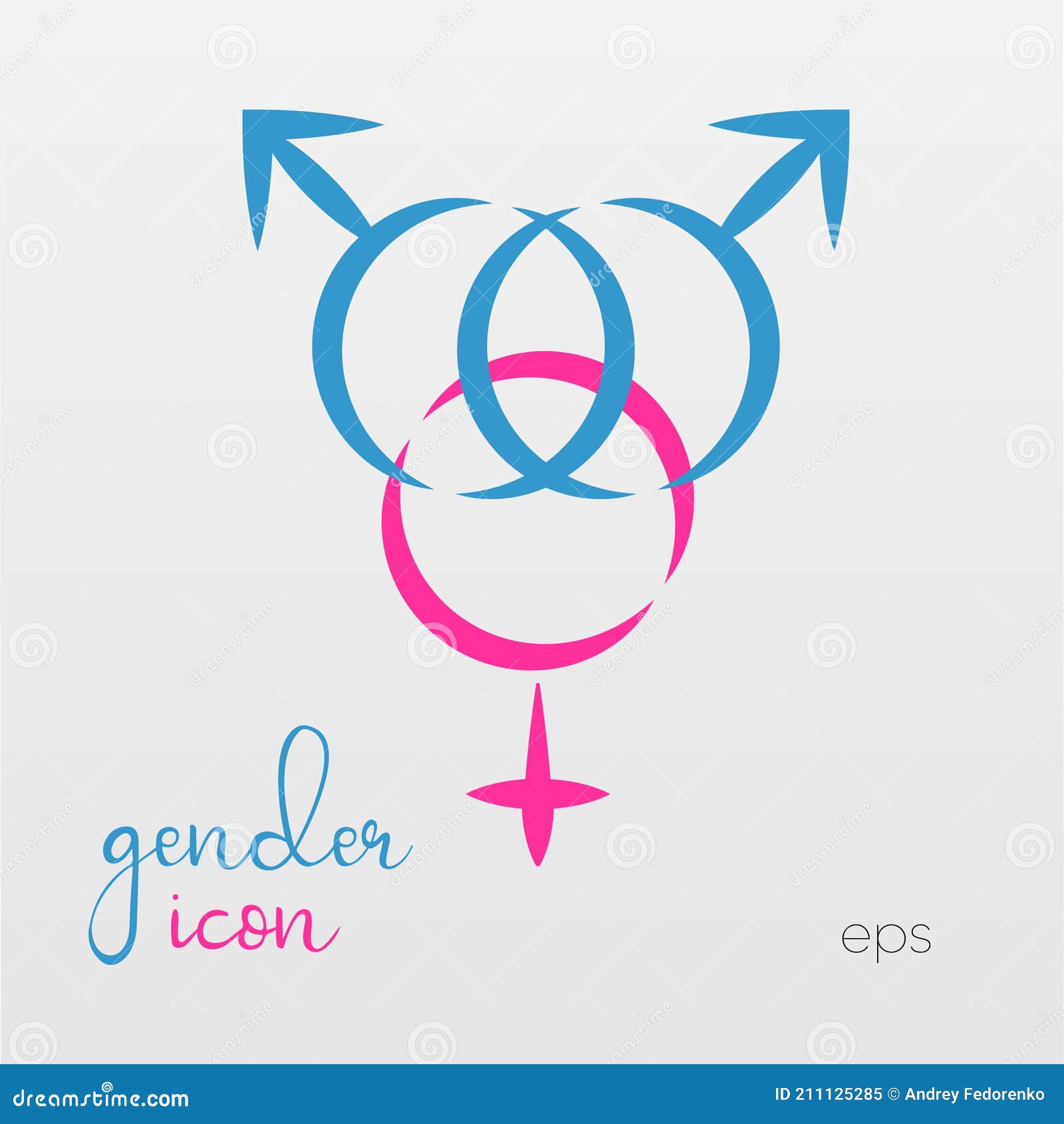 Traditional and Non-traditional Gender Icons. Stock Illustration ...