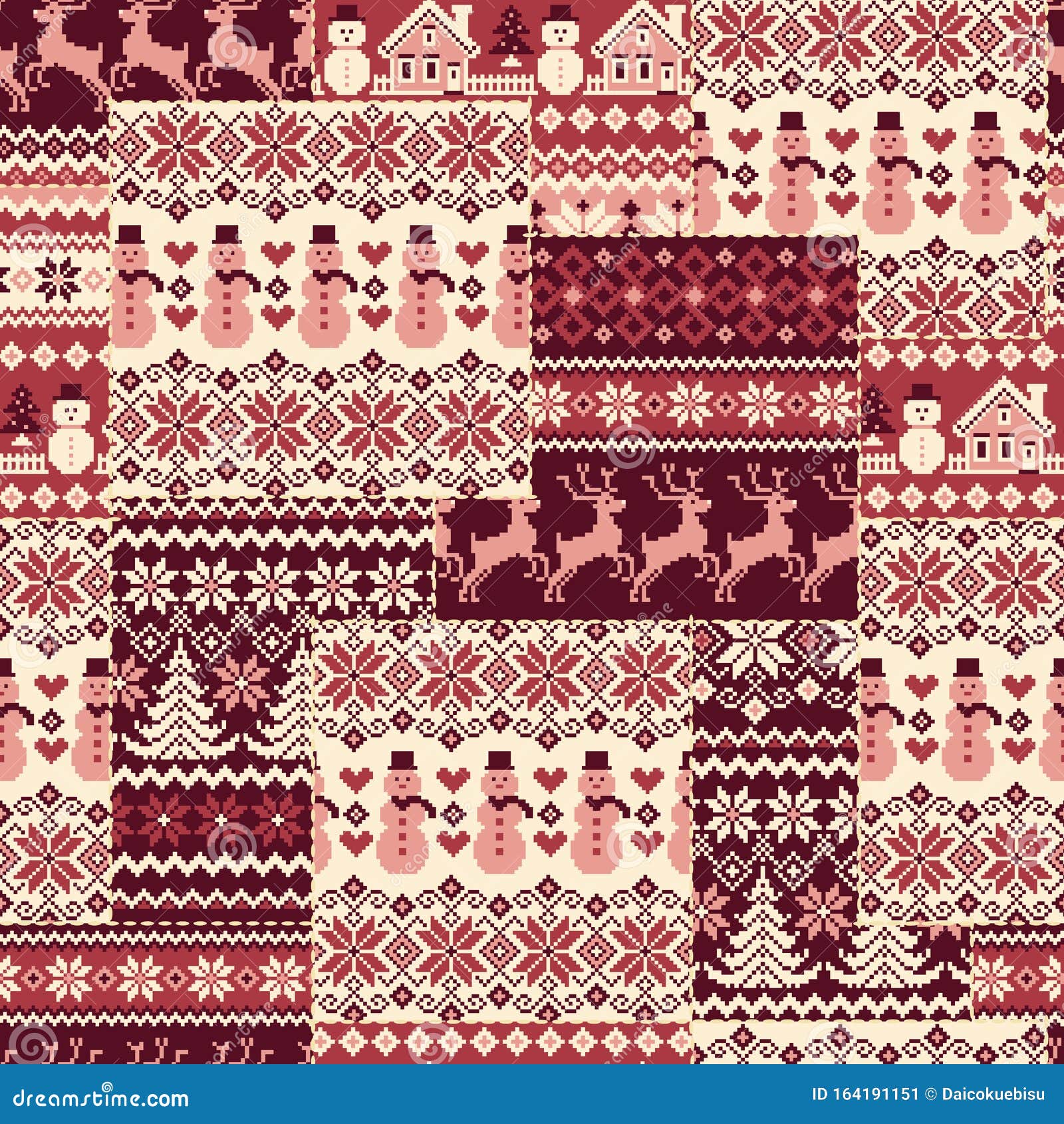 The Traditional Nordic Pattern Has Become a Seamless Patchwork, Stock ...