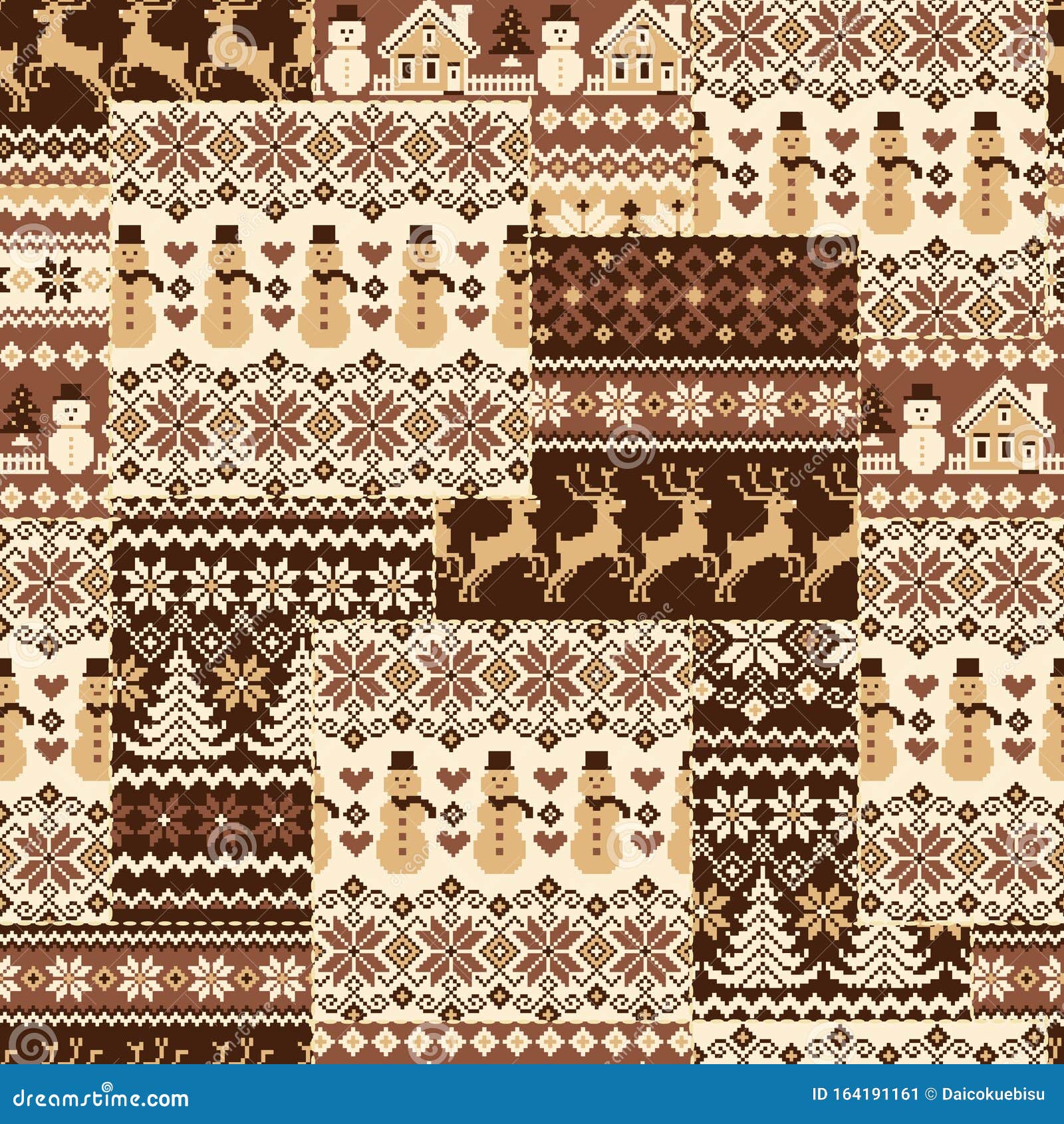 The Traditional Nordic Pattern Has Become a Seamless Patchwork, Stock ...
