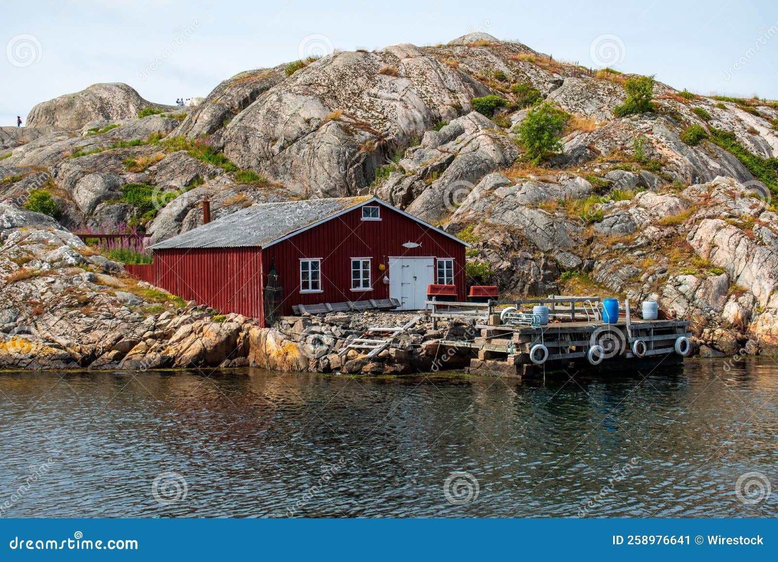 Traditional Norwegian Rorbu by the Sea Stock Image - Image of europe ...
