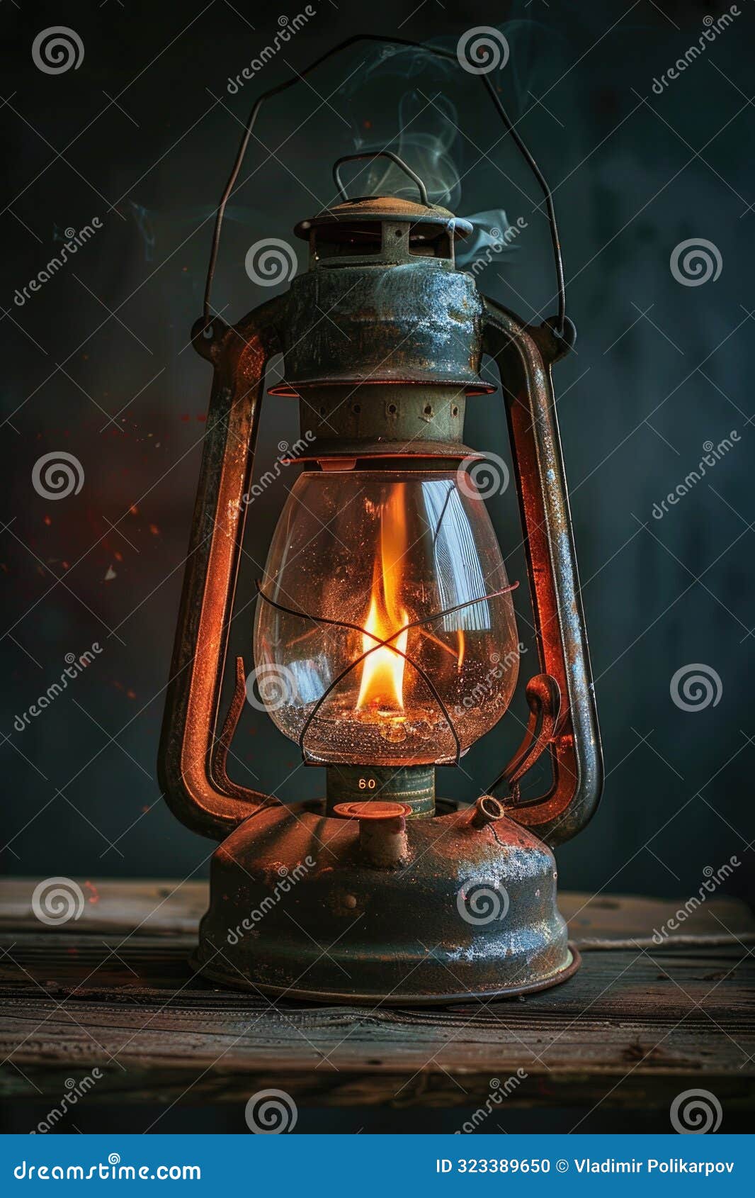 A Traditional Oil Lamp with a Lit Flame Stock Photo - Image of lighting ...