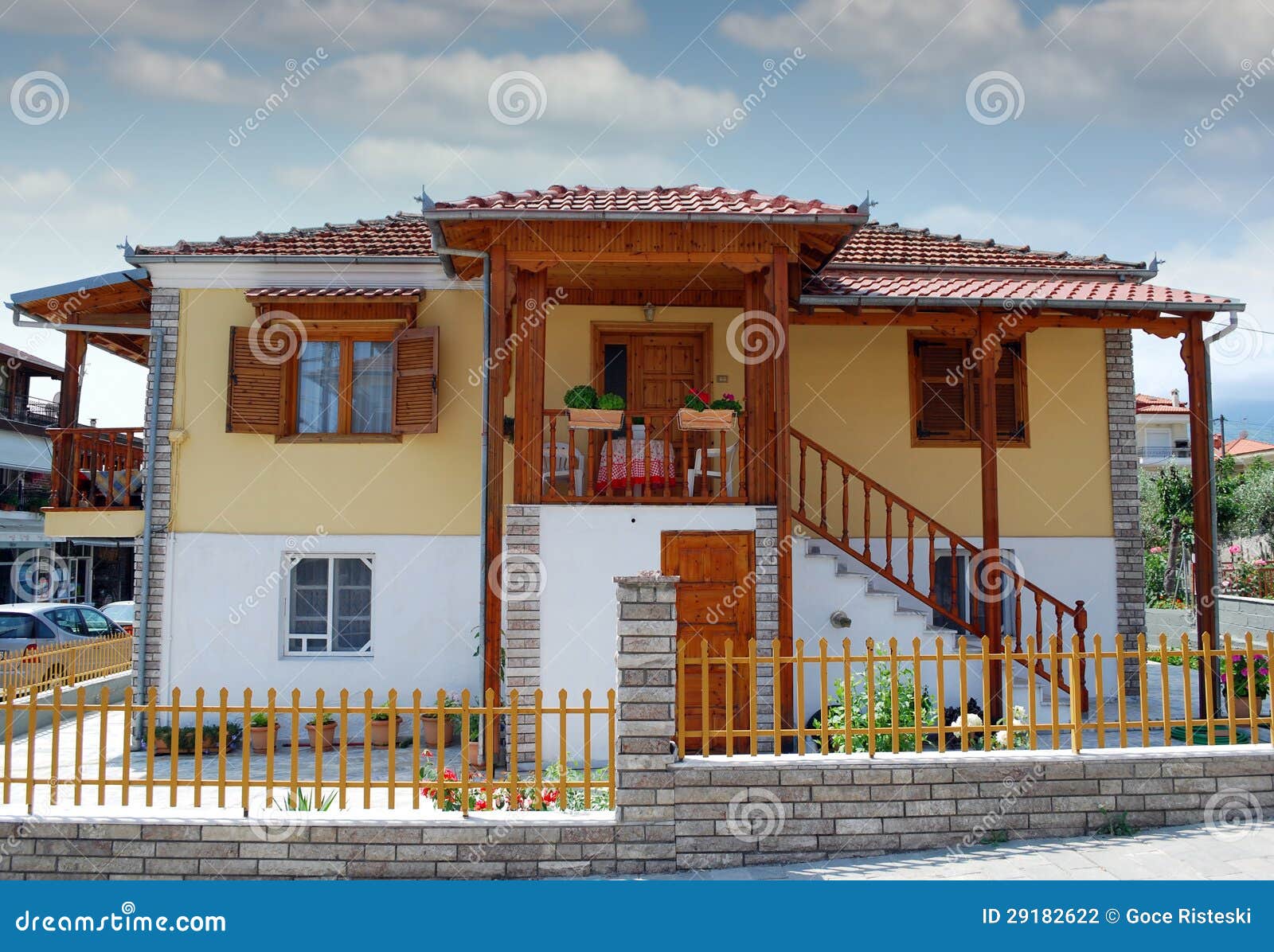 Traditional Old Greek House Stock Photo - Image of balcony, house: 29182622