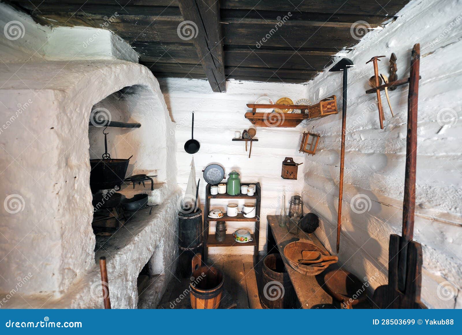 Traditional old kitchen stock image. Image of historical - 28503699