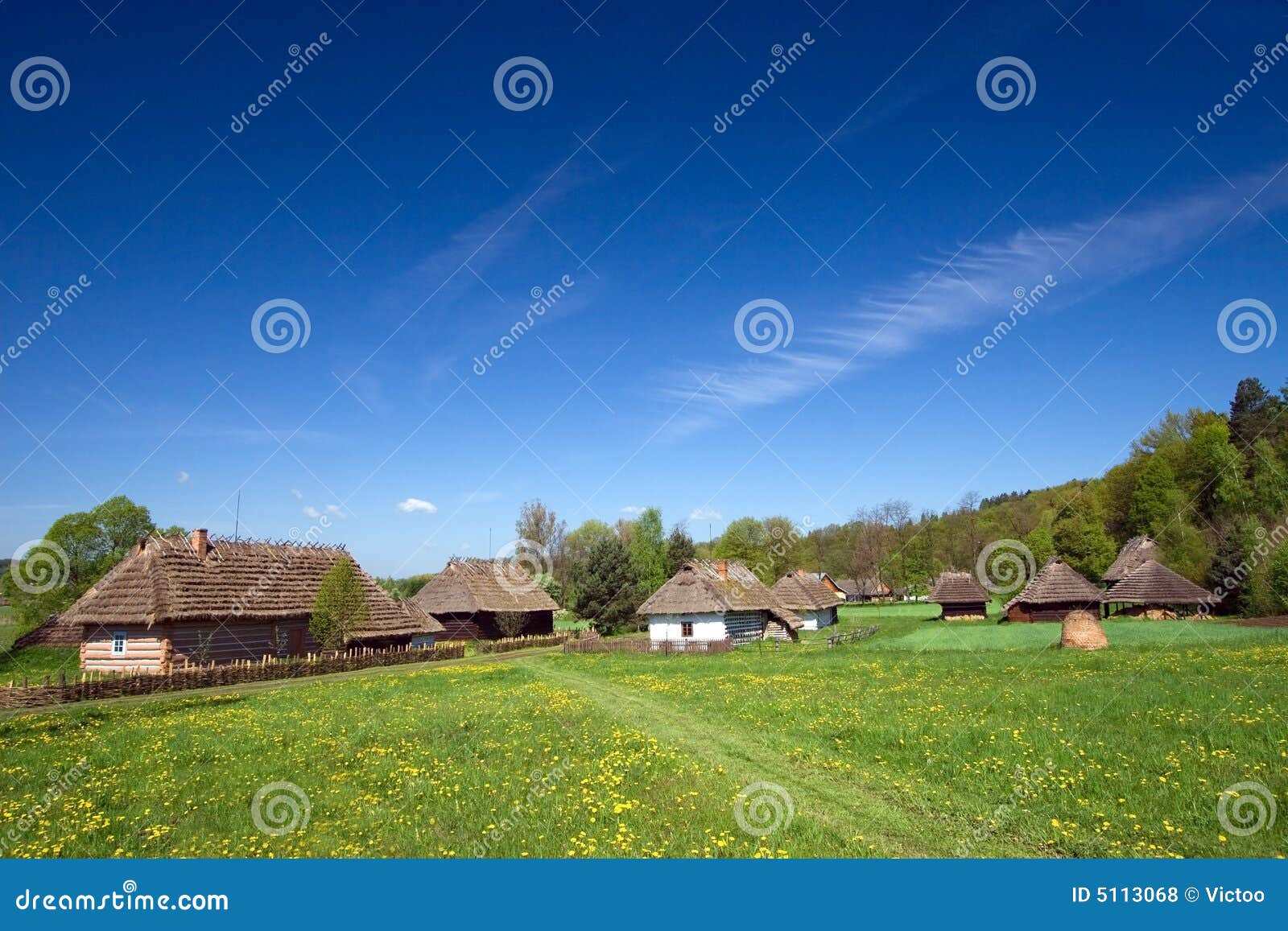 Traditional Old Polish Village Stock Photo - Image of straw, rural: 5113068