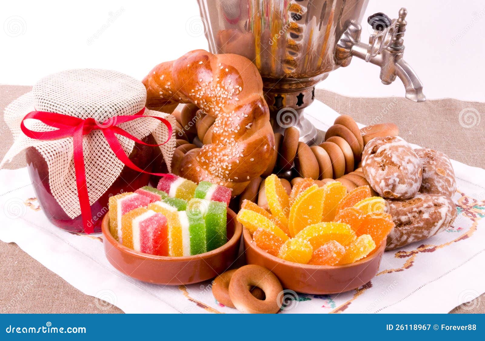 Traditional Old Russian Tea Kettle Stock Image - Image of copper ...