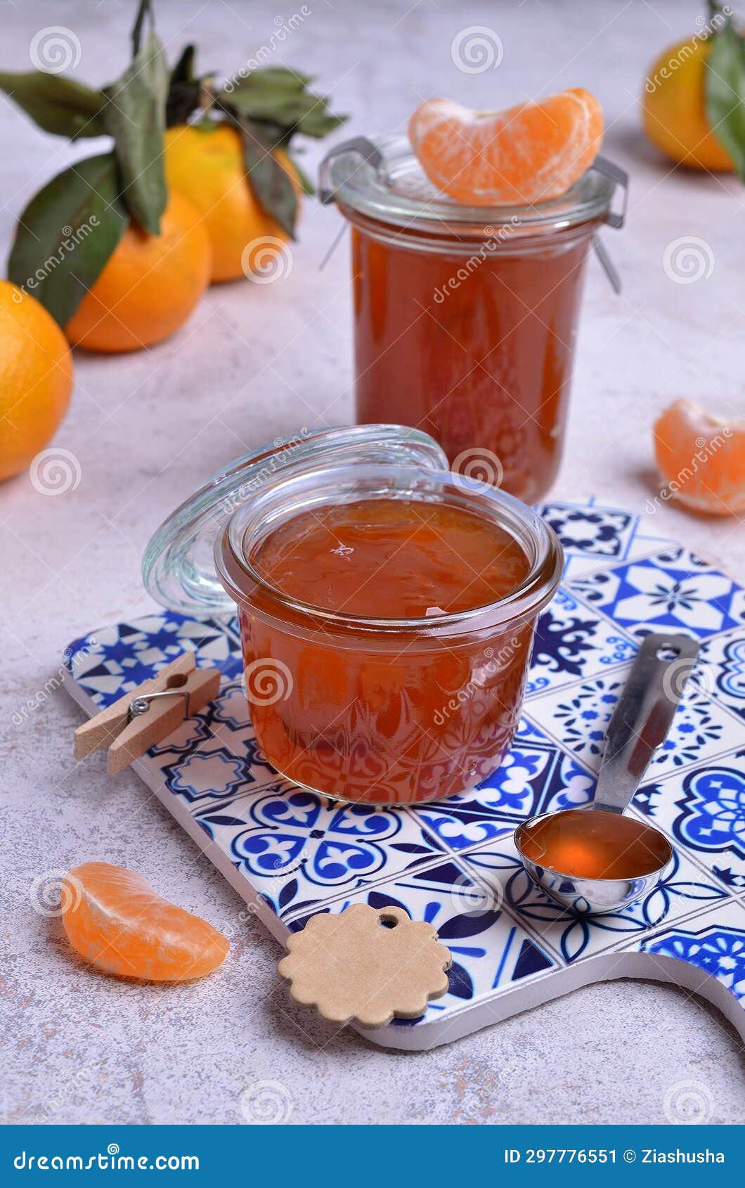 Traditional orange jam stock image. Image of background - 297776551