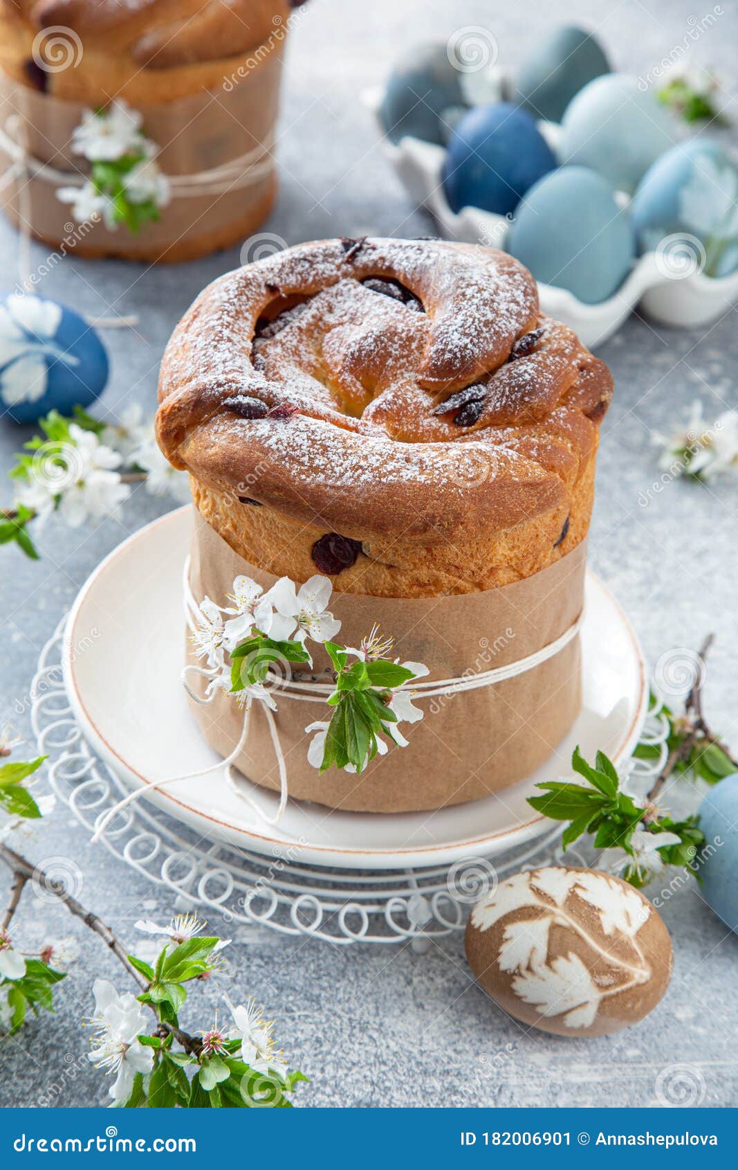 Traditional Orthodox Easter Bread Kulich Stock Image - Image of russian ...