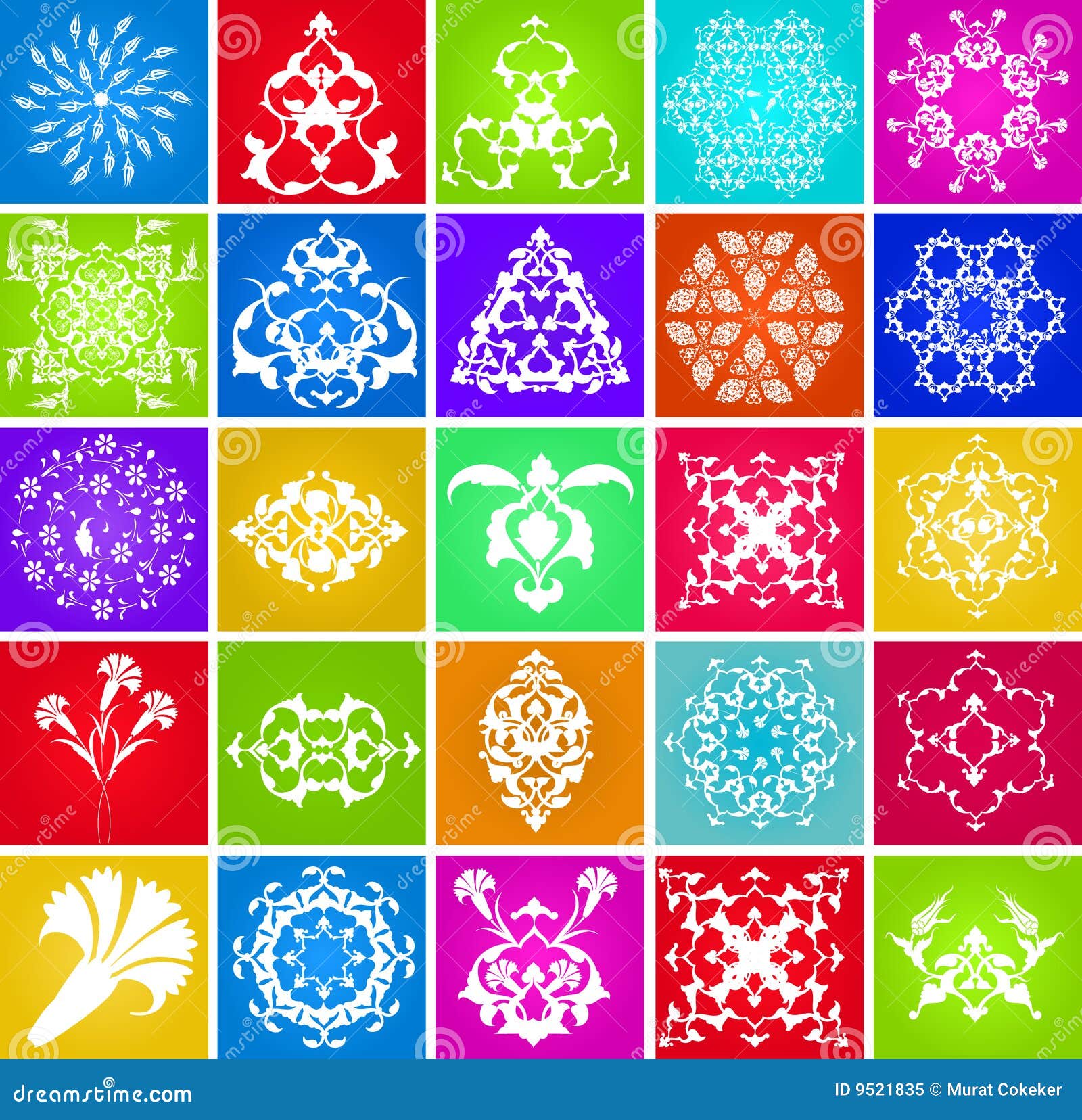 Traditional Ottoman Turkish Design Elements Stock Vector - Illustration ...