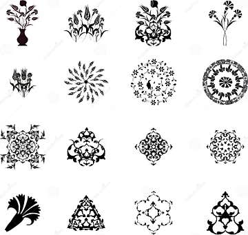 Traditional Ottoman Turkish Design Elements Stock Vector - Illustration ...