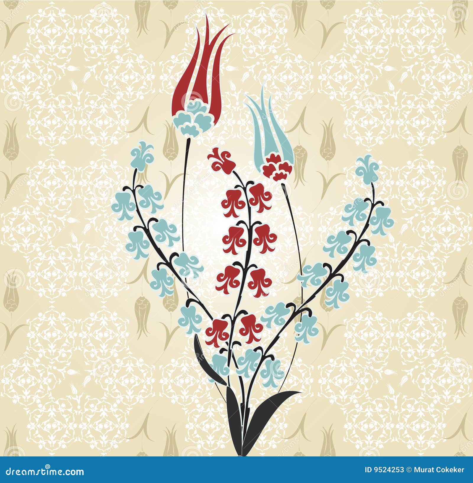 Traditional Ottoman Turkish Seamless Design Stock Vector - Illustration ...