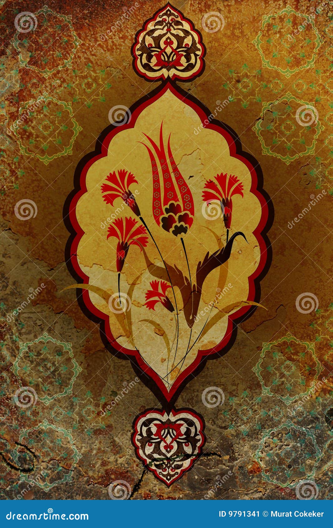 Traditional Ottoman Turkish Seamless Tile Design Stock Illustration ...