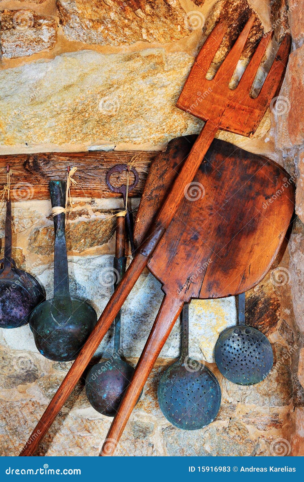Traditional Oven and Cooking Utensils Stock Image - Image of used ...