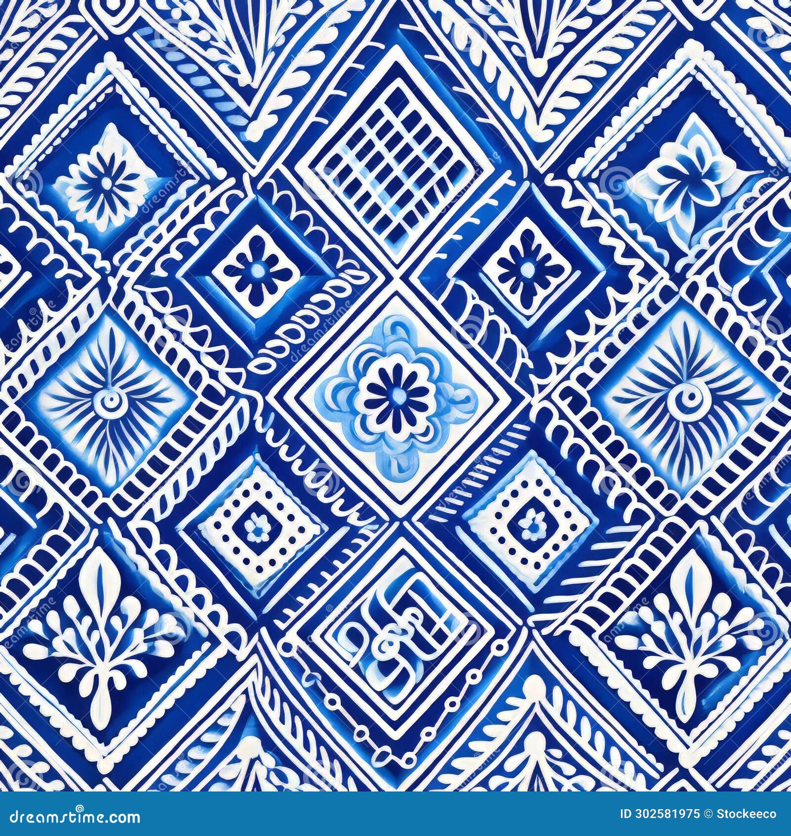 Vibrant Watercolor Art of Tonga in Blue and White - Detailed Painting ...