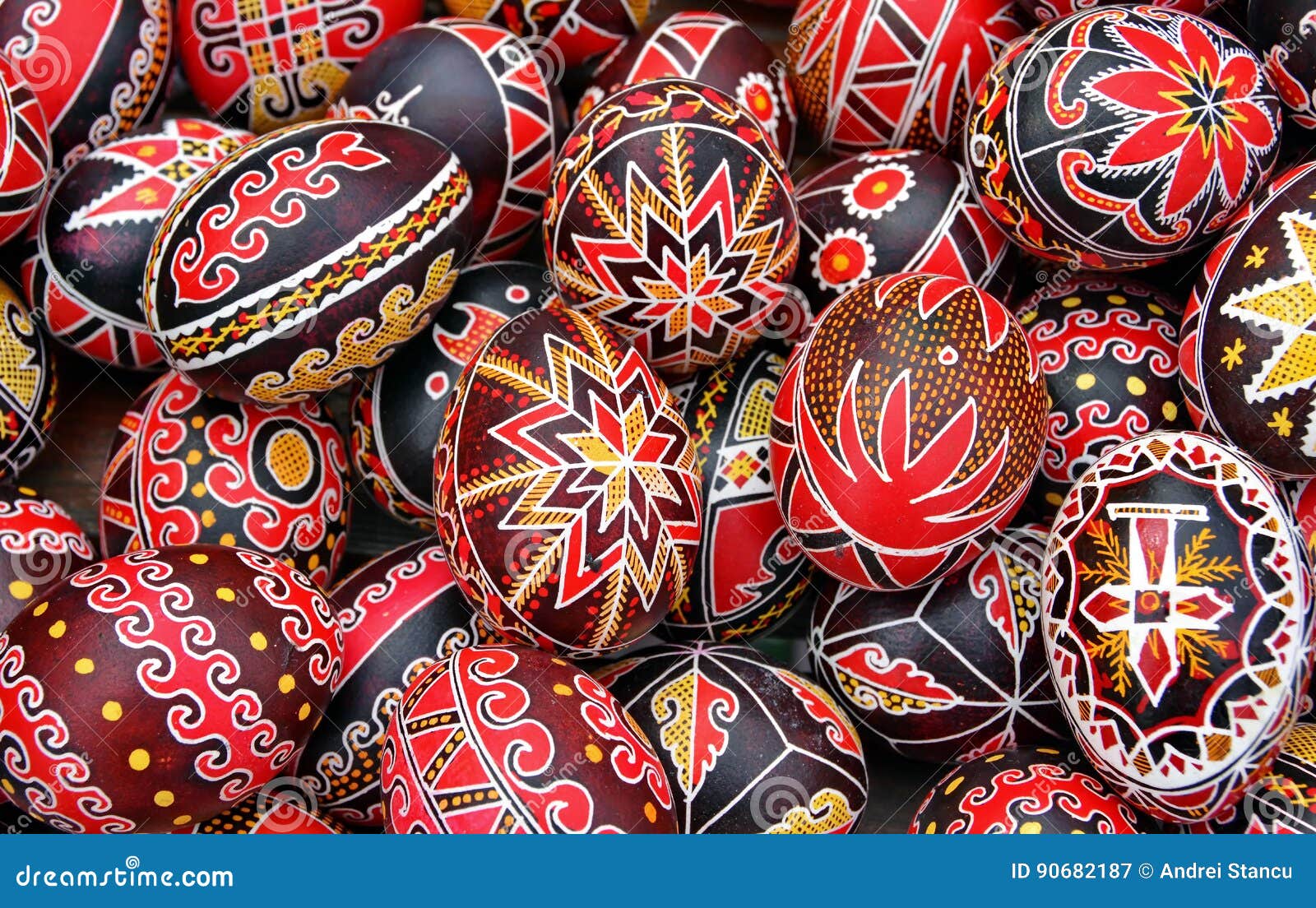 Traditional Painted Easter Egg from Romania Stock Image - Image of ...