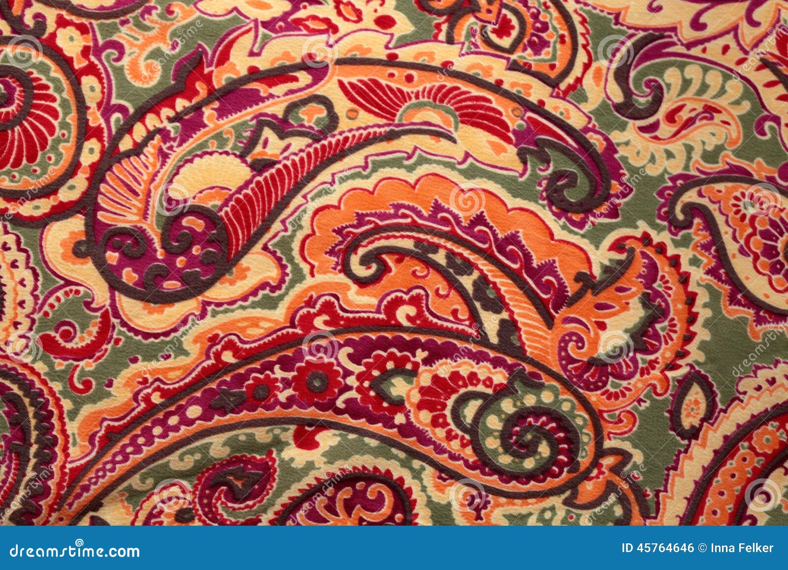 Traditional Paisley Pattern Silk Background Stock Photo - Image of ...