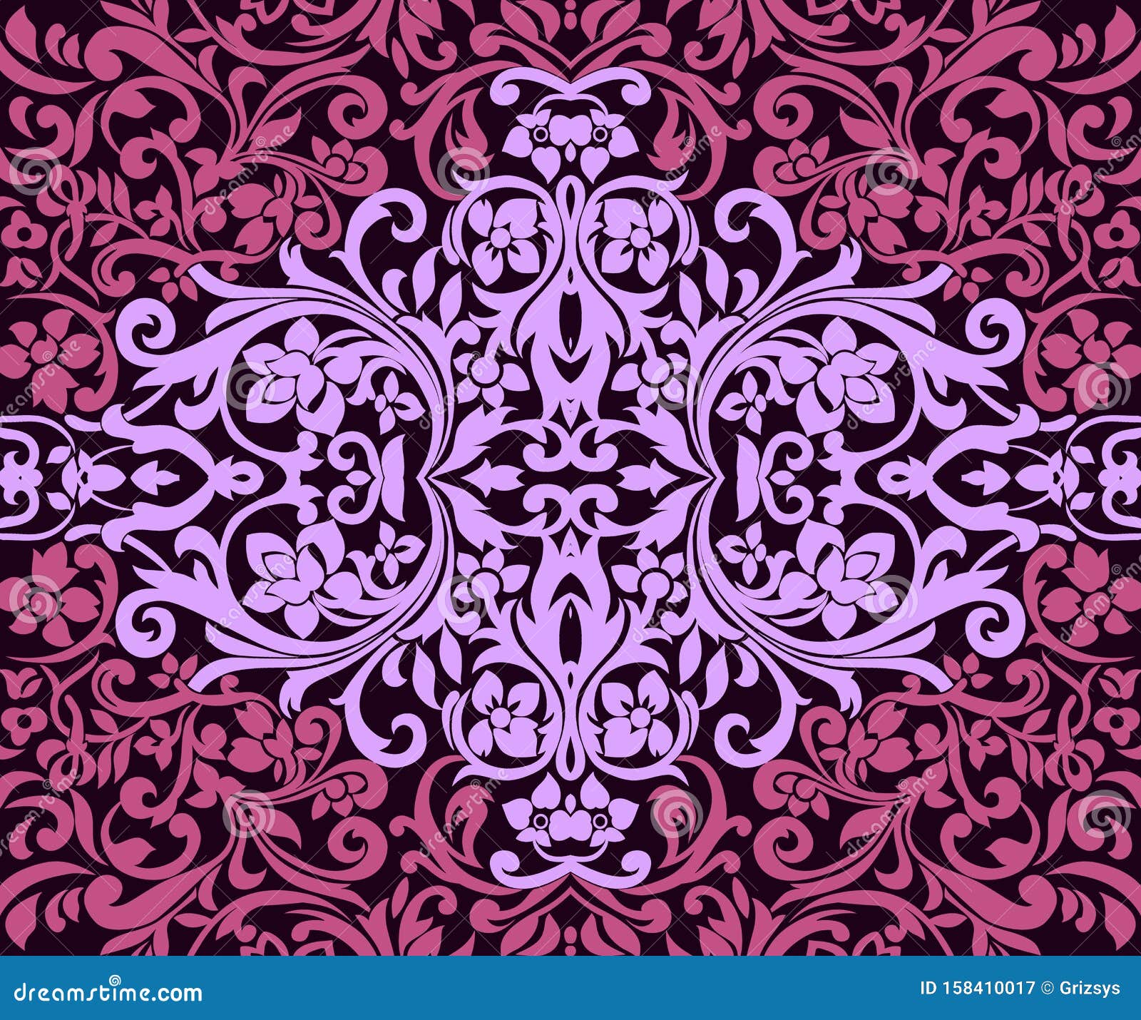Traditional Paisley Pattern Stock Illustration - Illustration of ...