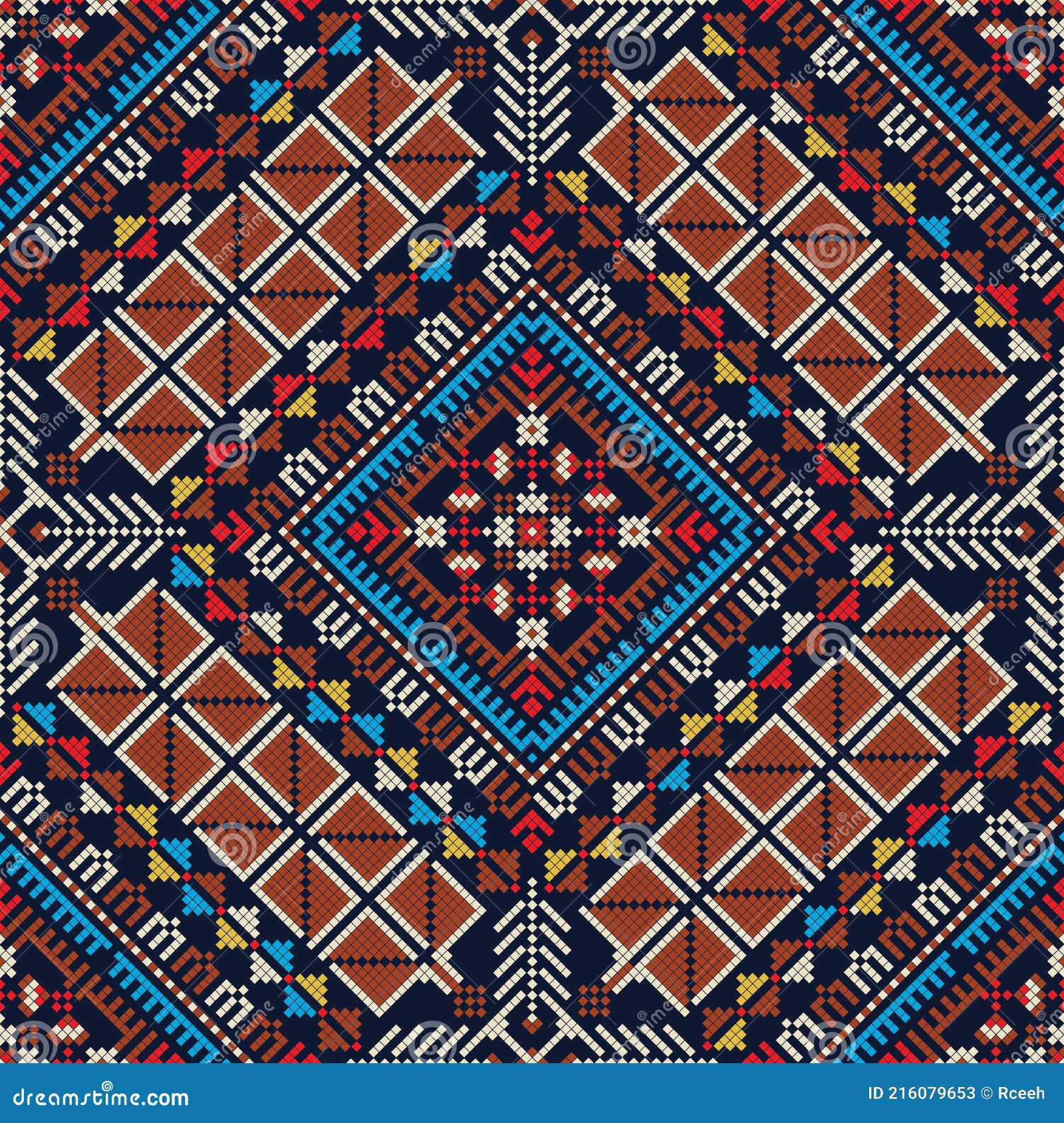 Traditional Palestinian Embroidery Pattern 4 Stock Vector ...