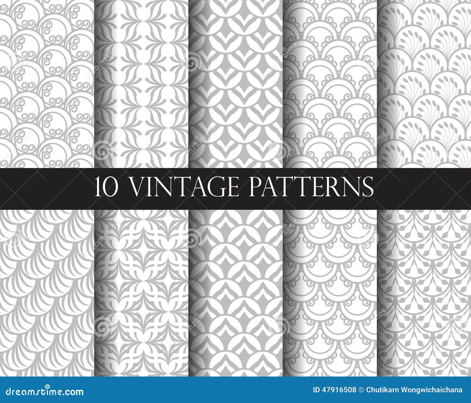 10 traditional patterns stock vector. Illustration of gloomy - 47916508