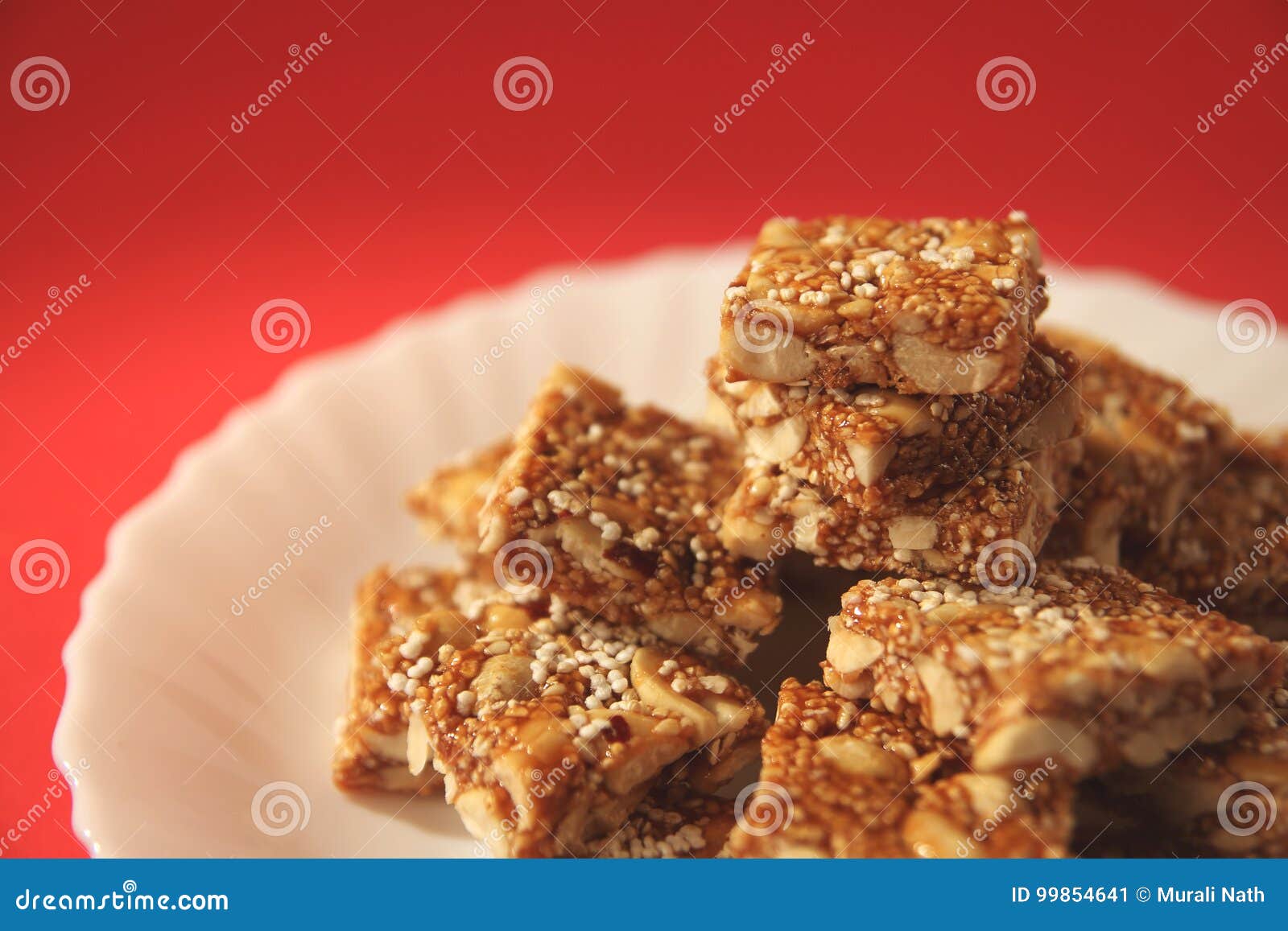 Traditional peanut barfi stock image. Image of energy - 99854641
