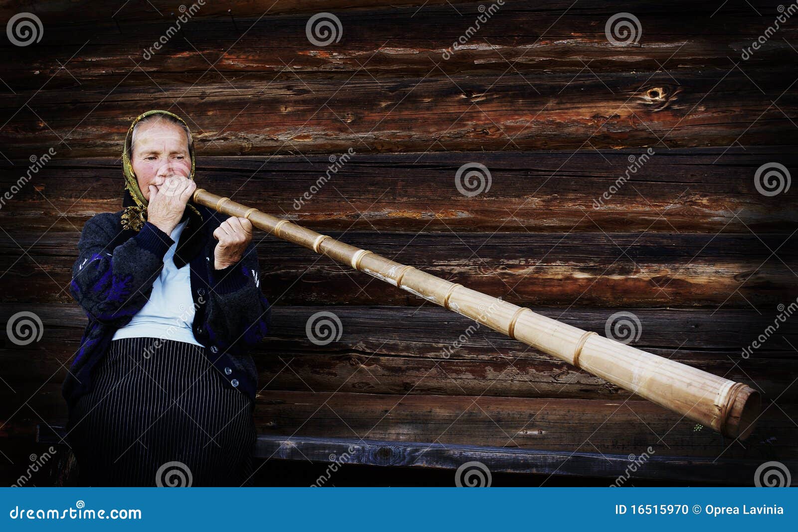 Traditional Peasant Playing a Bucium Editorial Image - Image of ...