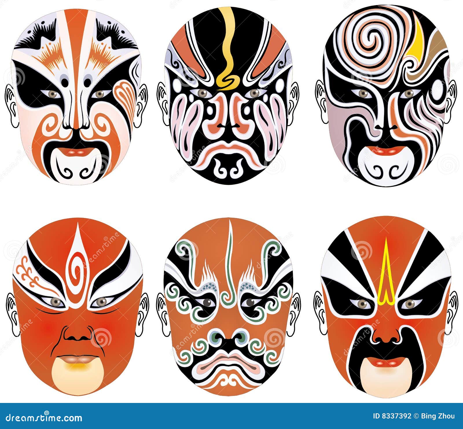 Traditional Peking Opera Masks Picture. Image: 8337392