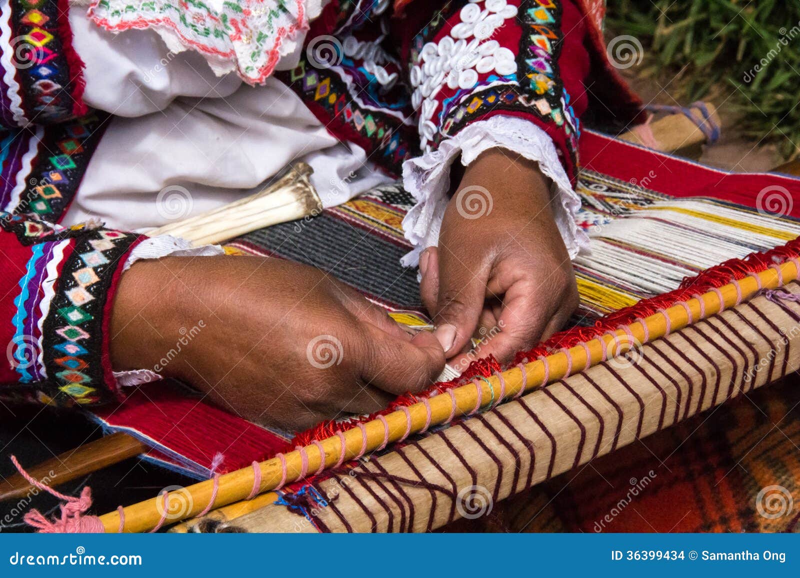 Traditional Peruvian Weaving Stock Photo - Image of travel ...