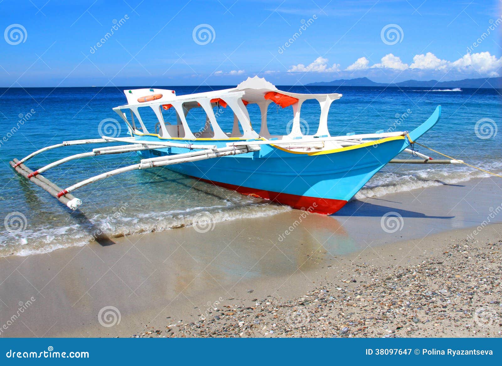 Traditional Philippines Boat Stock Image - Image of lagoon, paradise ...