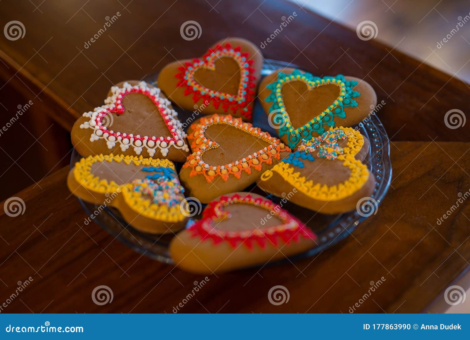 Traditional `pierniki` from Poland Stock Photo - Image of heart ...