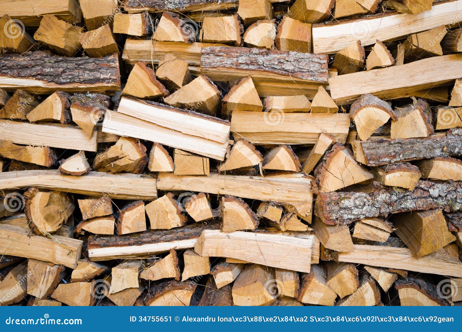 Traditional Pile of Chopped Fire Wood Stock Image - Image of heat ...