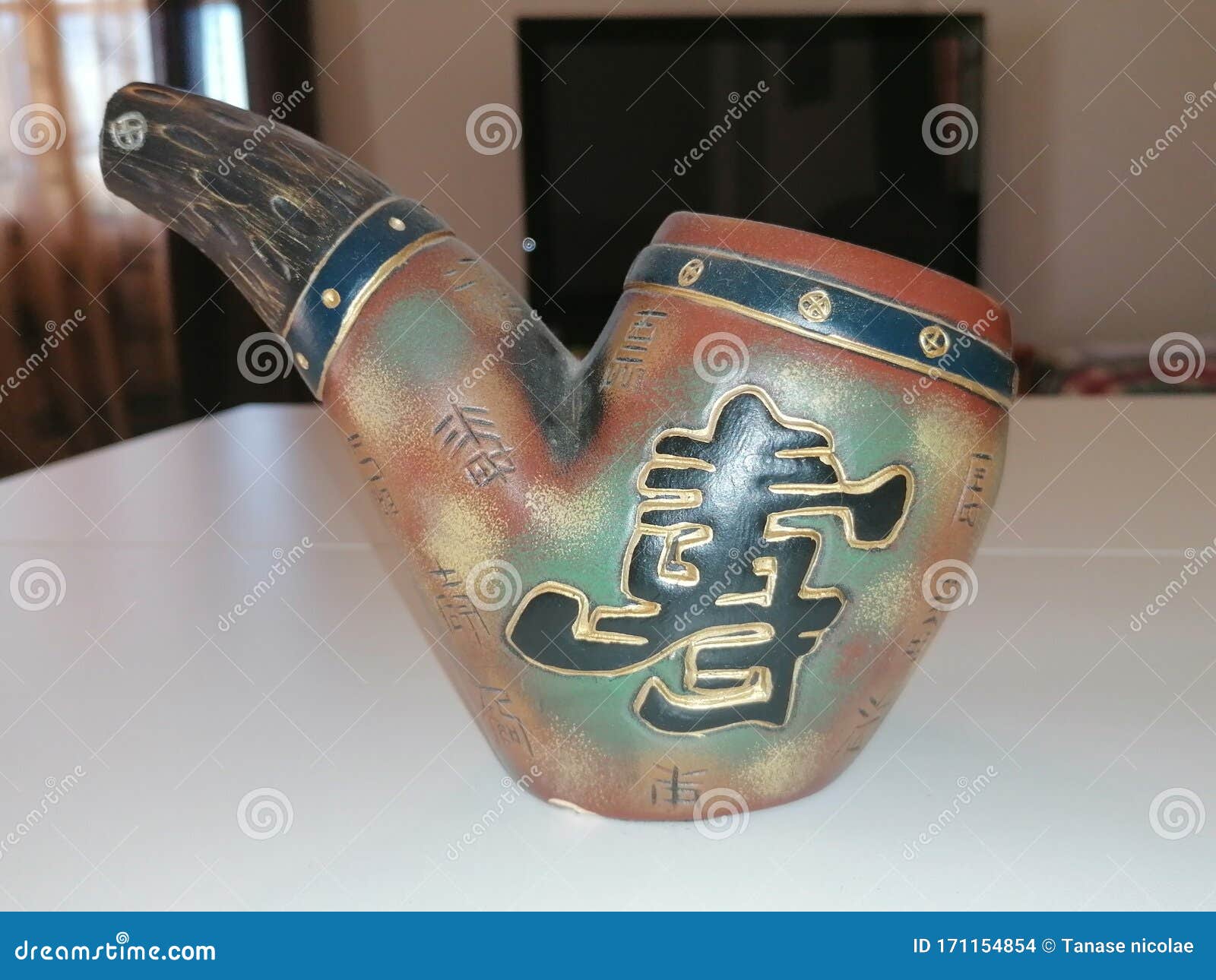 Traditional Pipe from China Asia Stock Photo - Image of asian, portrait ...