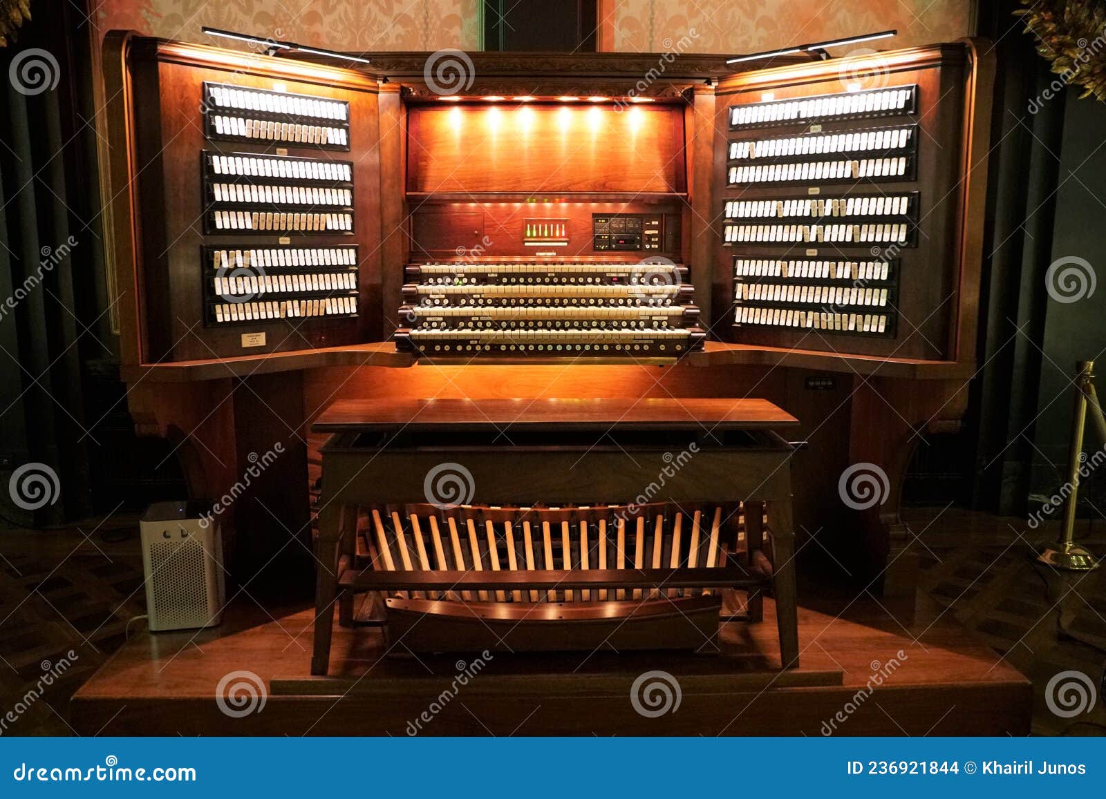 A Traditional Pipe Organ Illuminated with Lights Editorial Stock Image ...