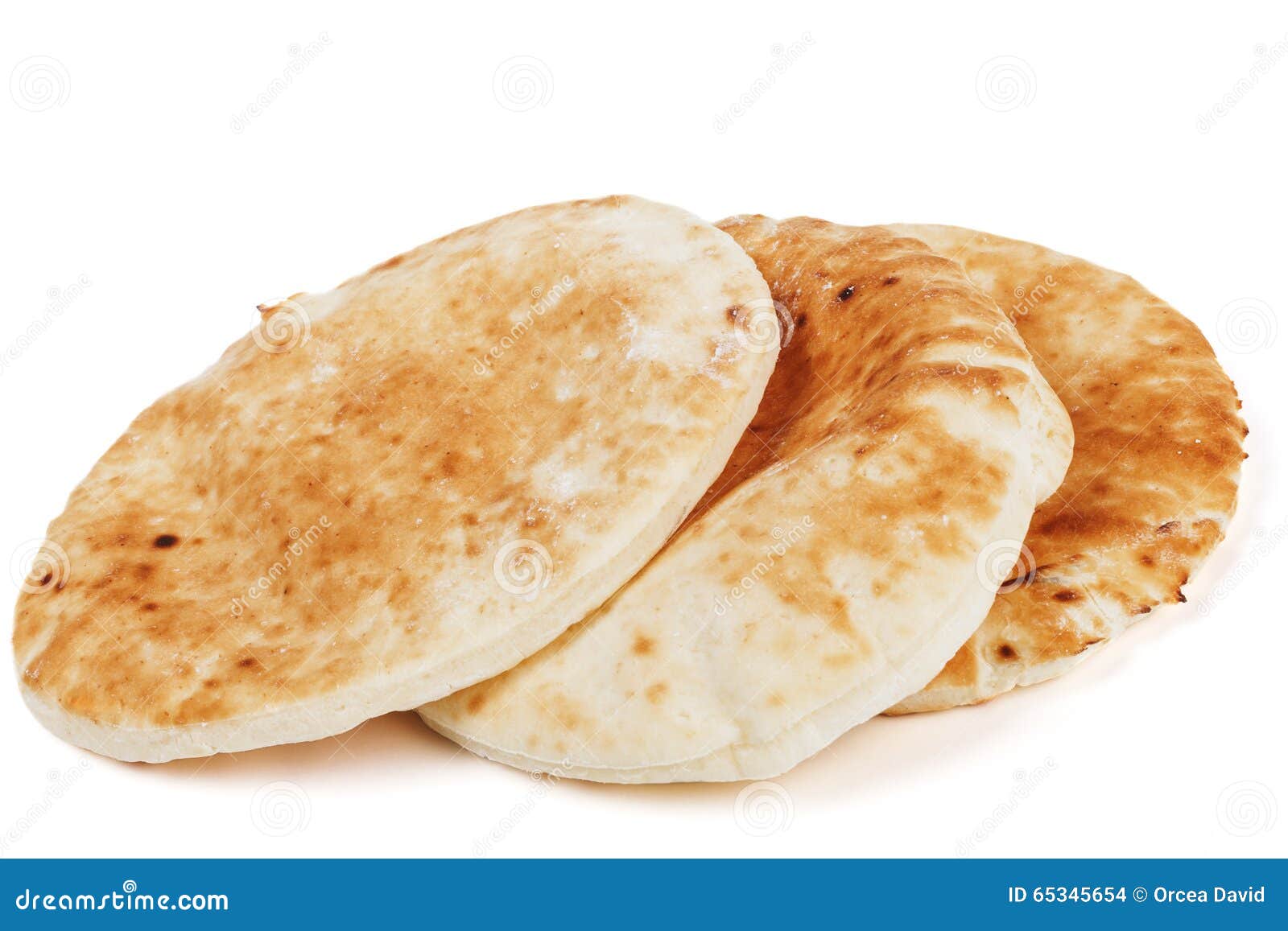 Traditional Pita on White stock photo. Image of loaf - 65345654