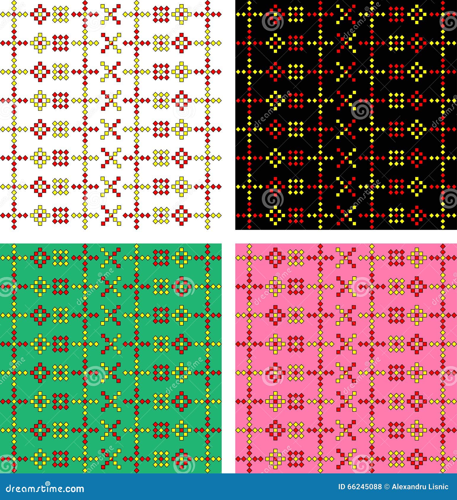Traditional pixel pattern stock vector. Illustration of retro - 66245088