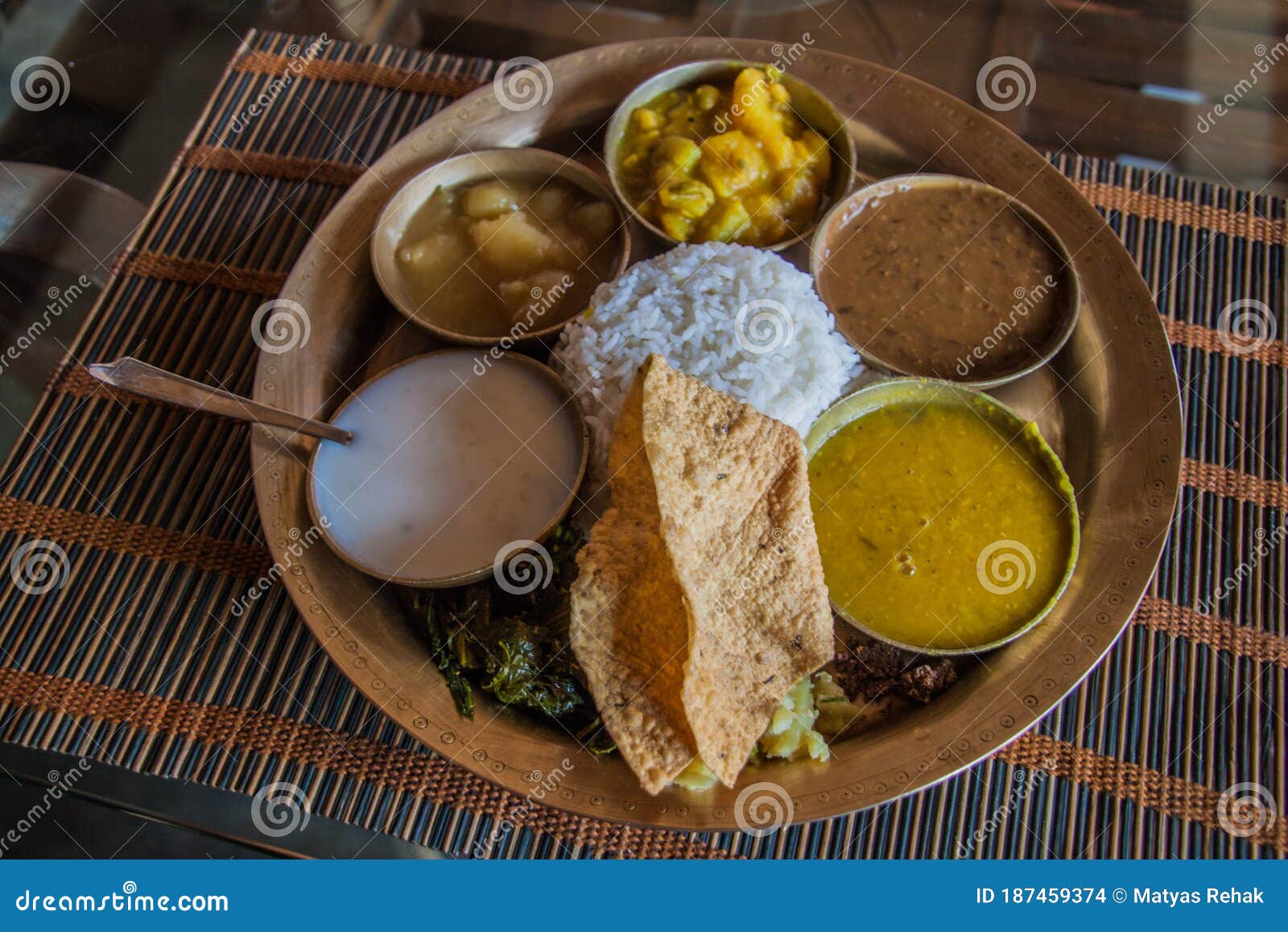 Traditional Platter from Assam (Assamese Thali), Ind Stock Photo ...