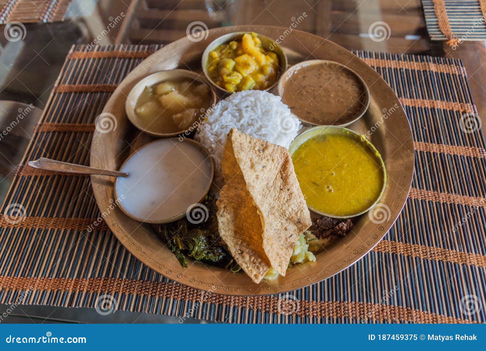 Traditional Platter from Assam (Assamese Thali), Ind Stock Image ...