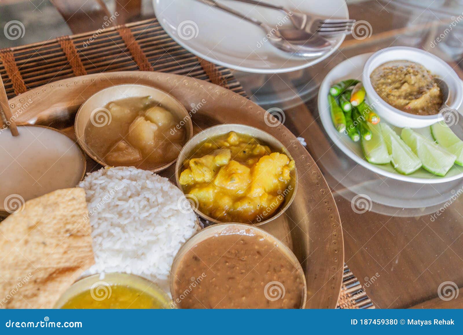 Traditional Platter from Assam (Assamese Thali), Ind Stock Photo ...