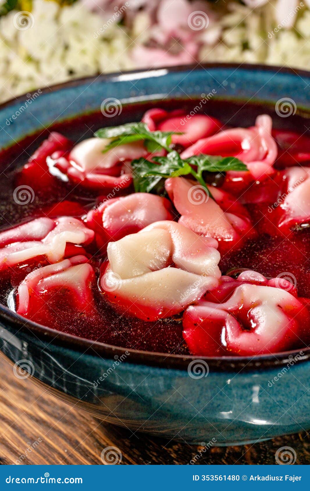 Traditional Polish Clear Red Borscht Stock Photo - Image of polish ...