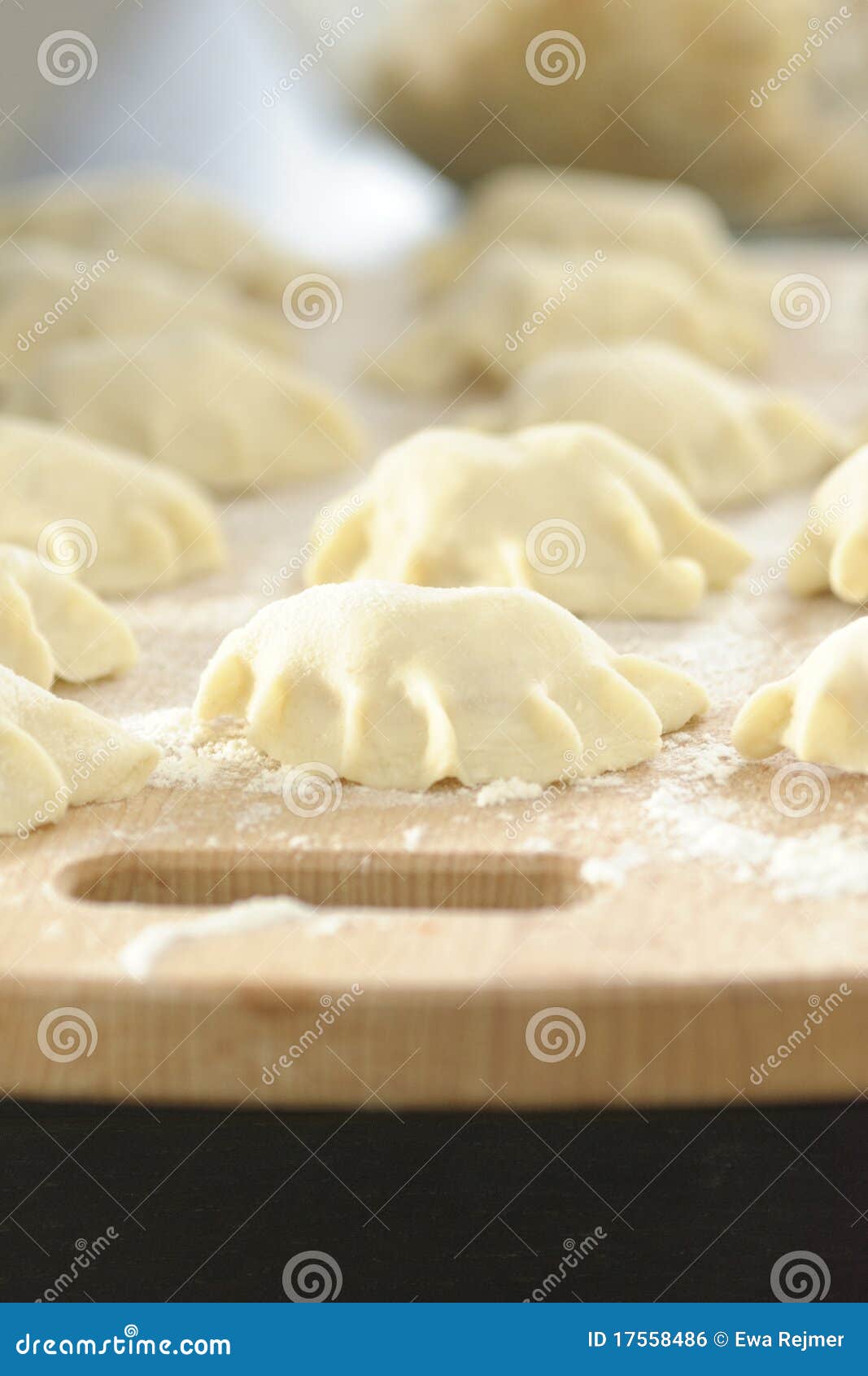 Traditional Polish Dumplings before Being Boiled Stock Photo - Image of ...