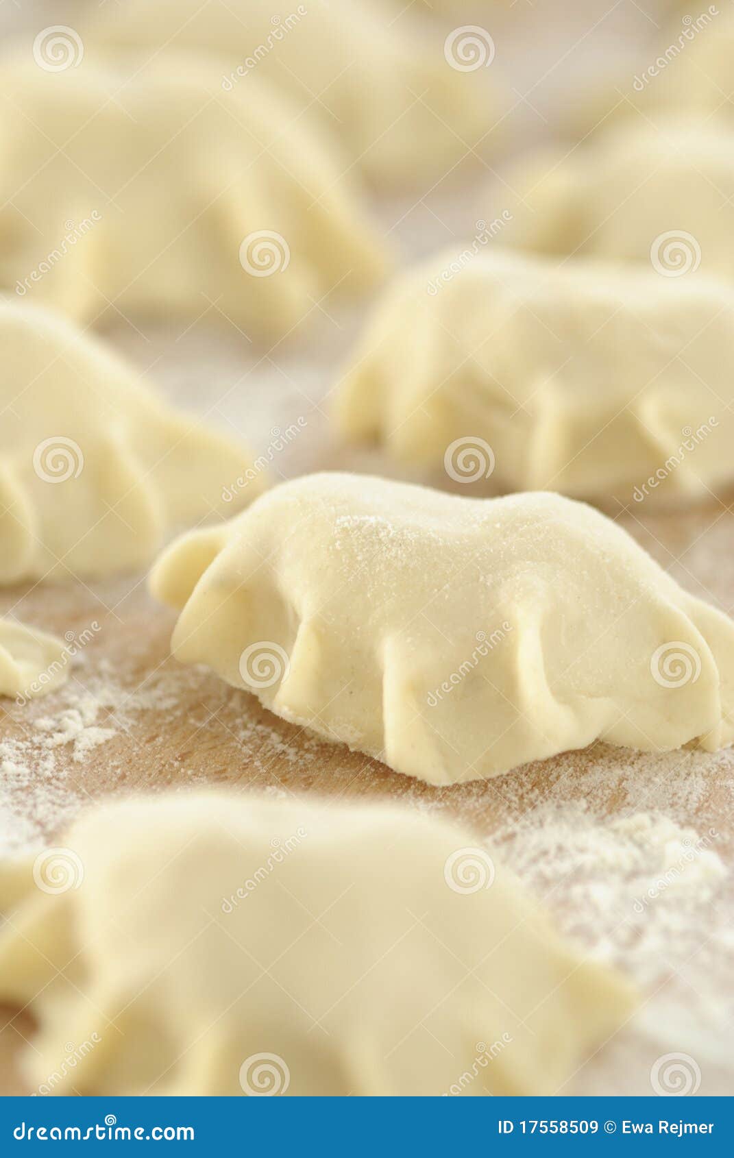Traditional Polish Dumplings before Being Boiled Stock Image - Image of ...