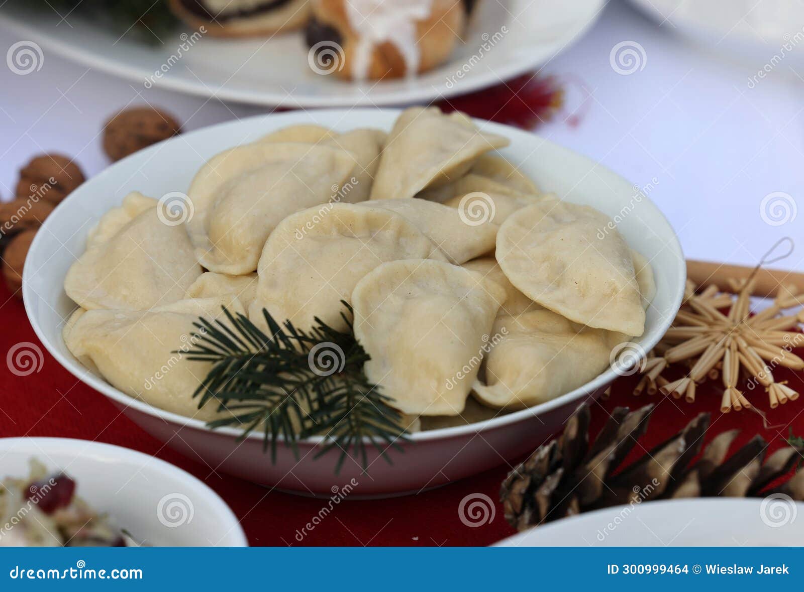 Traditional Polish Dumplings Called - Pierogi Ruskie. Stock Photo ...