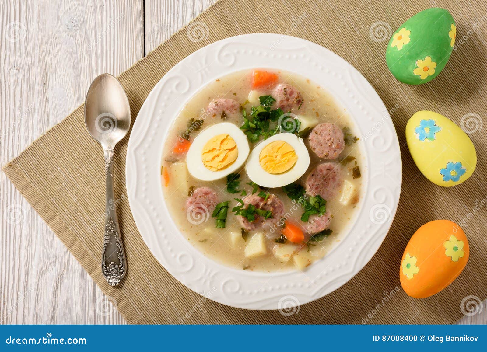 Traditional Polish Easter Soup - Zurek. Stock Photo - Image of gourmet ...