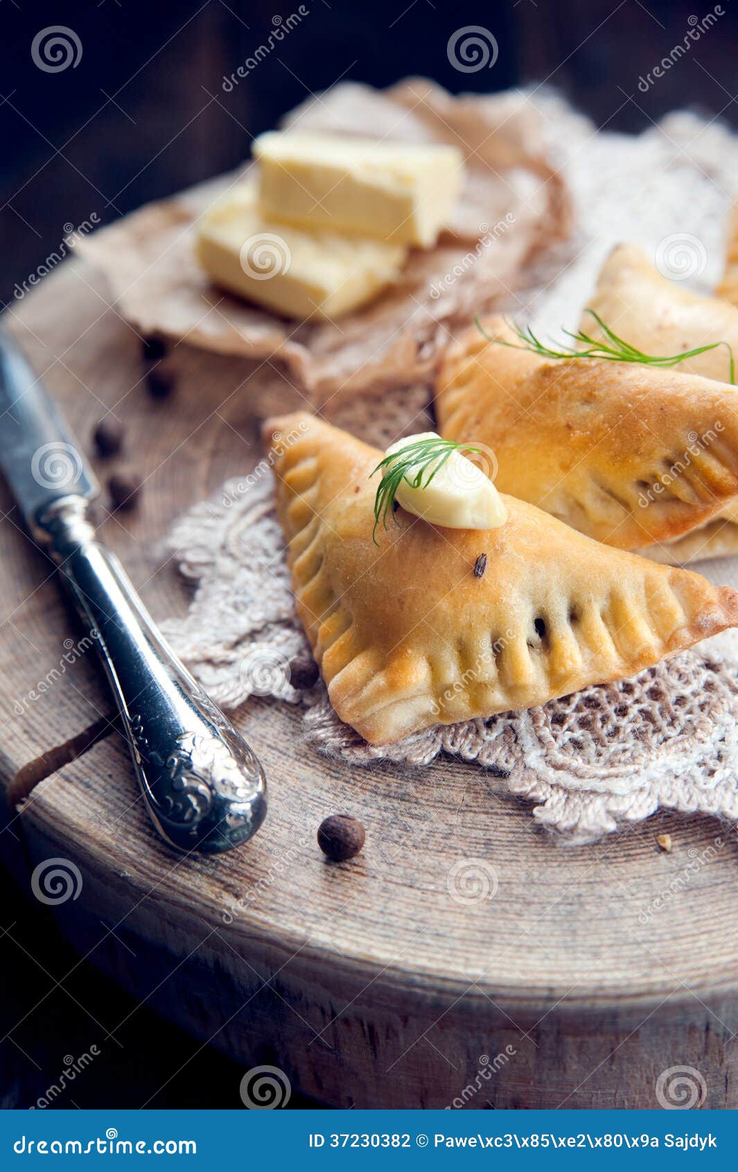 Traditional Polish Fried Pierogi Stock Photo - Image of homemade, fried ...