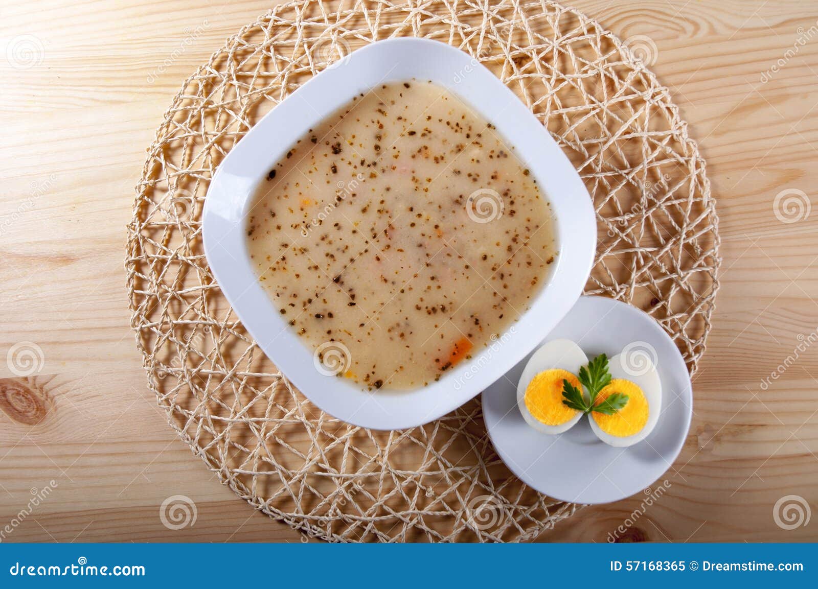 Traditional polish soup stock image. Image of sour, bread - 57168365