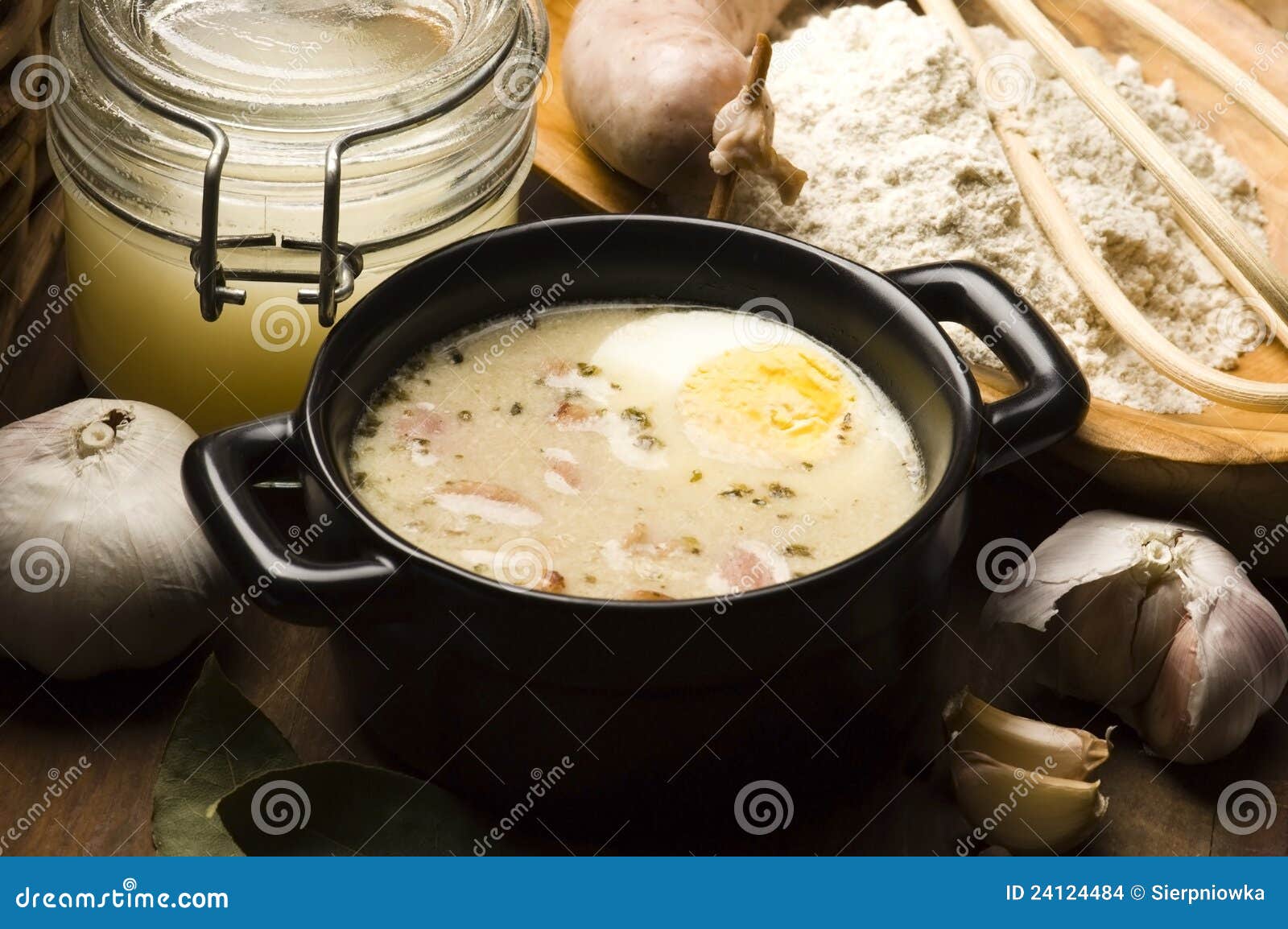 Traditional Polish White Borscht for Easter Stock Photo - Image of soup ...