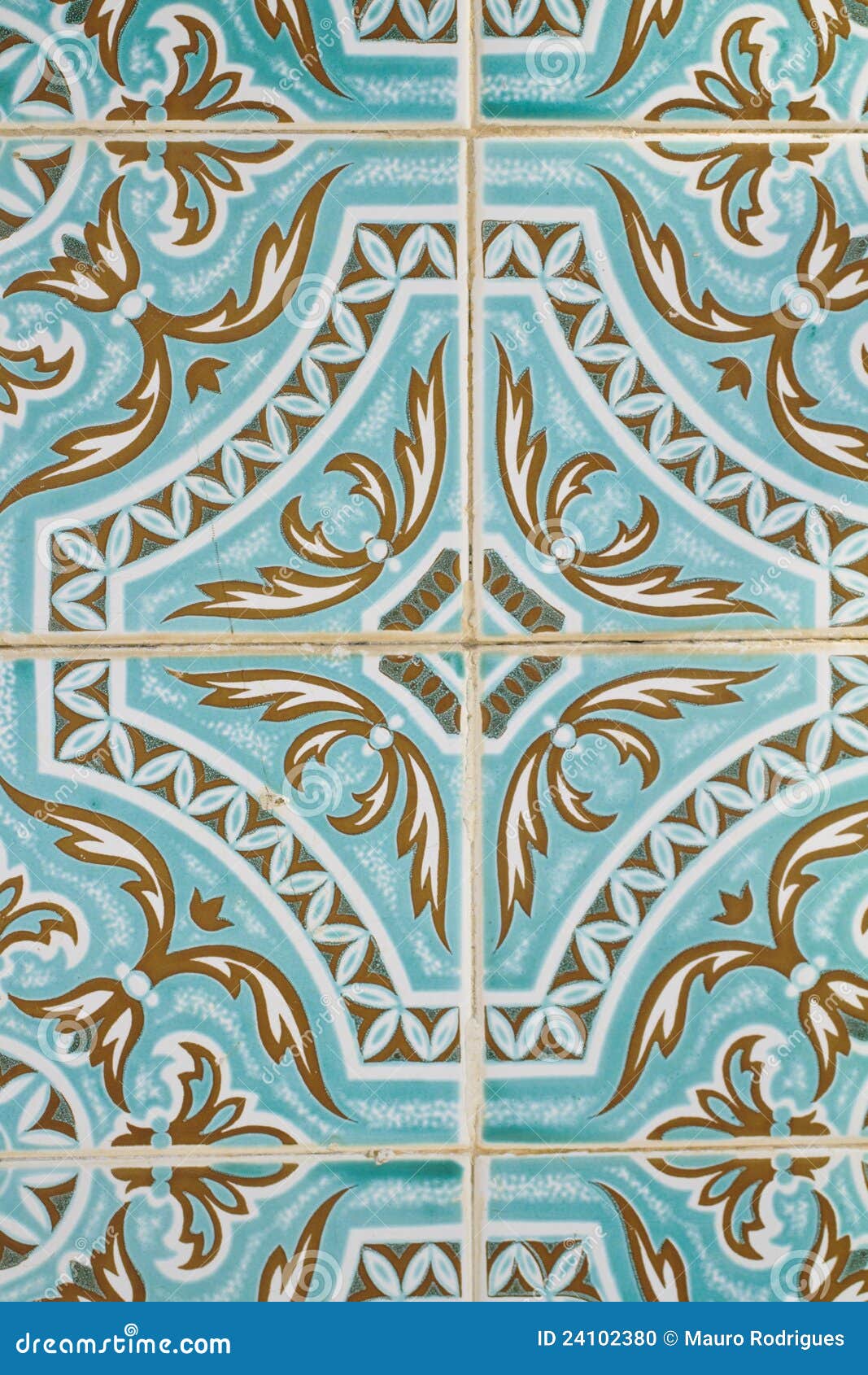 Traditional Portuguese Azulejo Tile Stock Photo - Image of texture ...