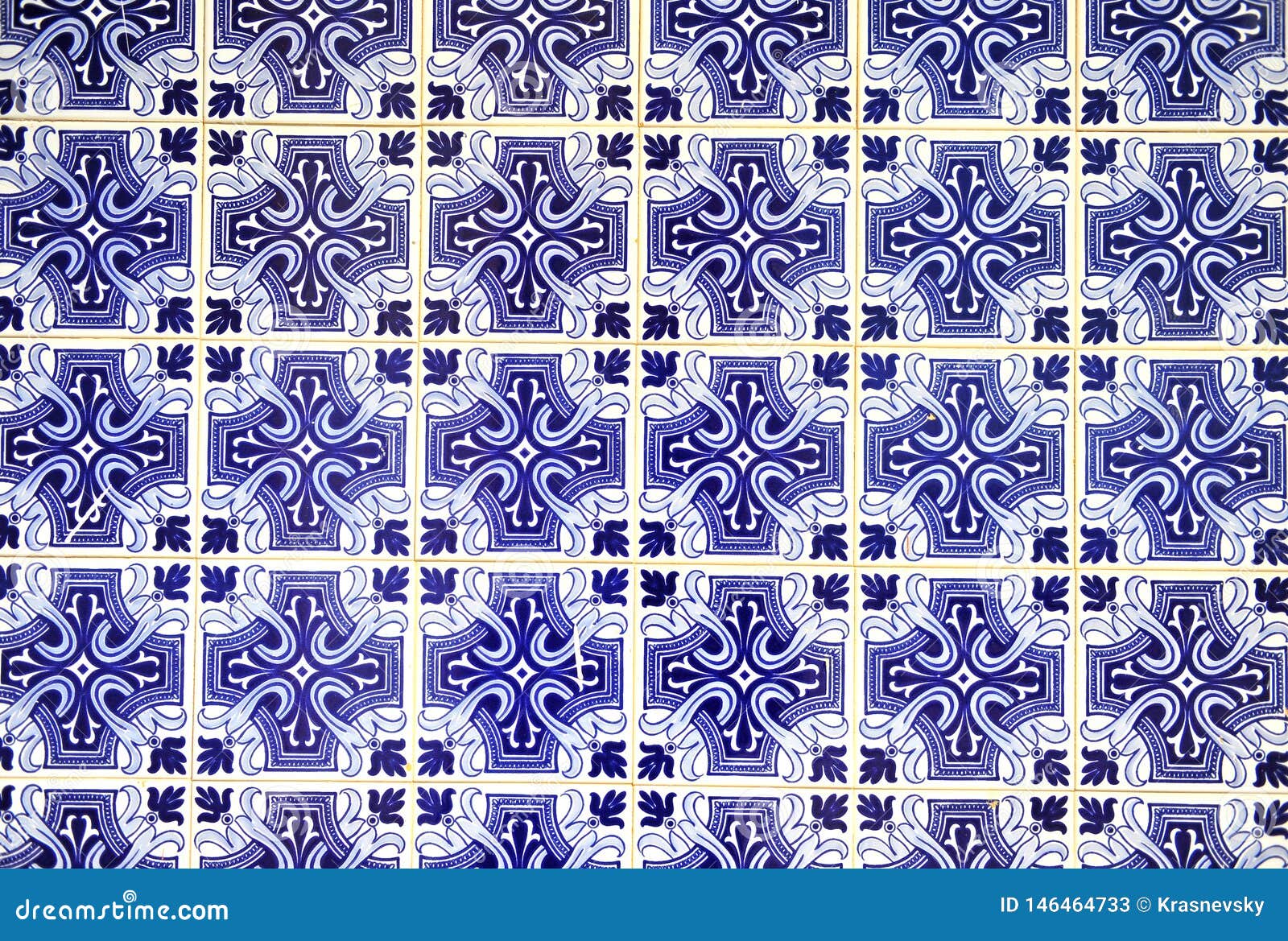 Traditional Portuguese Azulejos Pattern Stock Image - Image of square ...