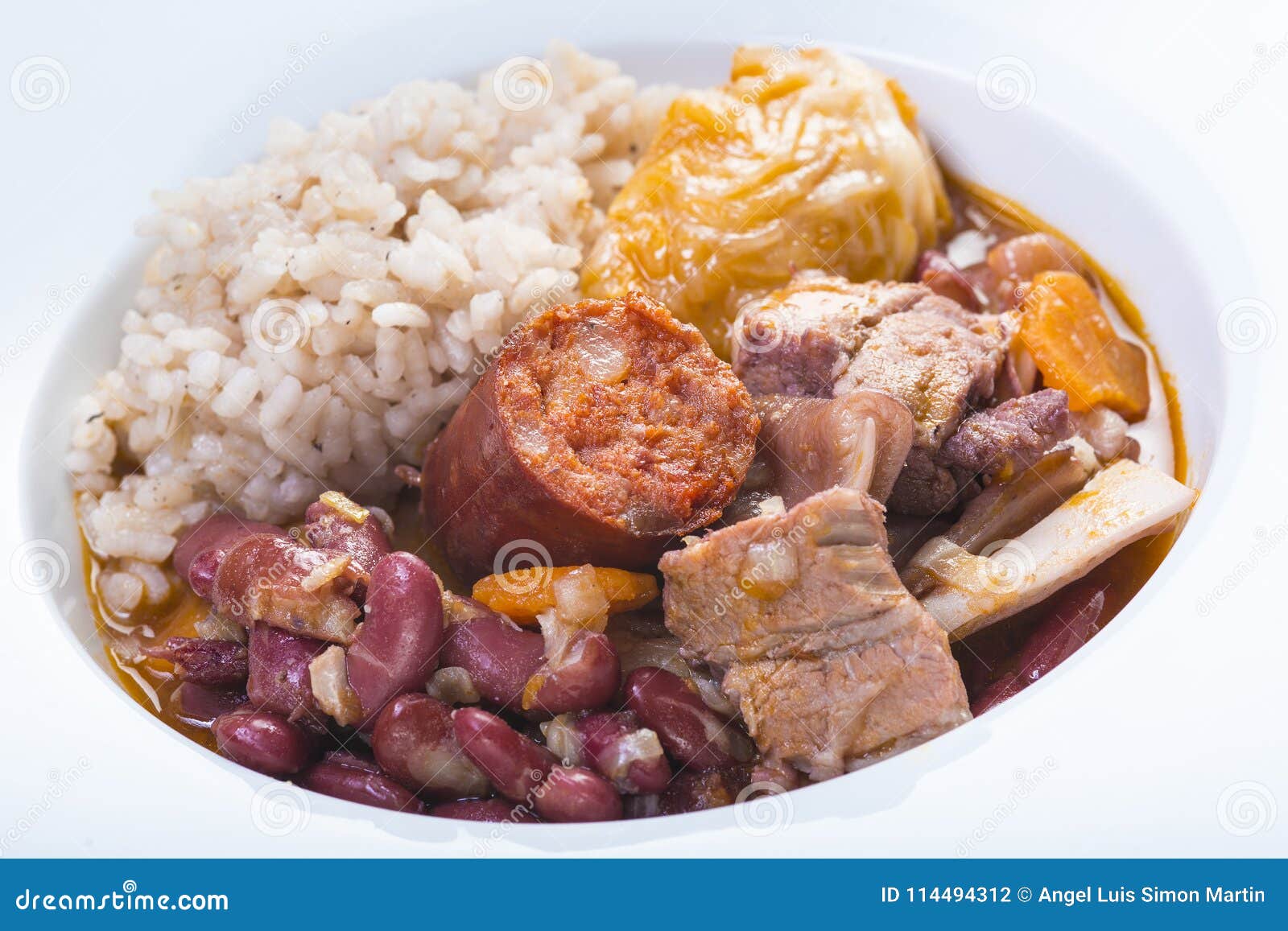 Chicken Feijoada With Chorizo Portuguese Rustic Spicy Traditional Bean ...