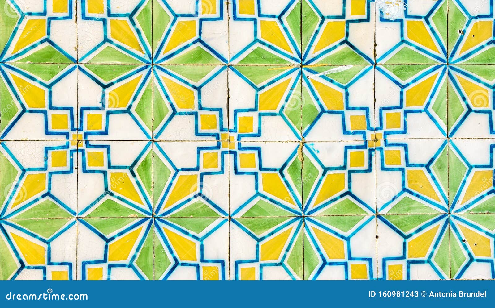 Traditional Portuguese Hand Painted Ceramic Tiles Stock Image - Image ...